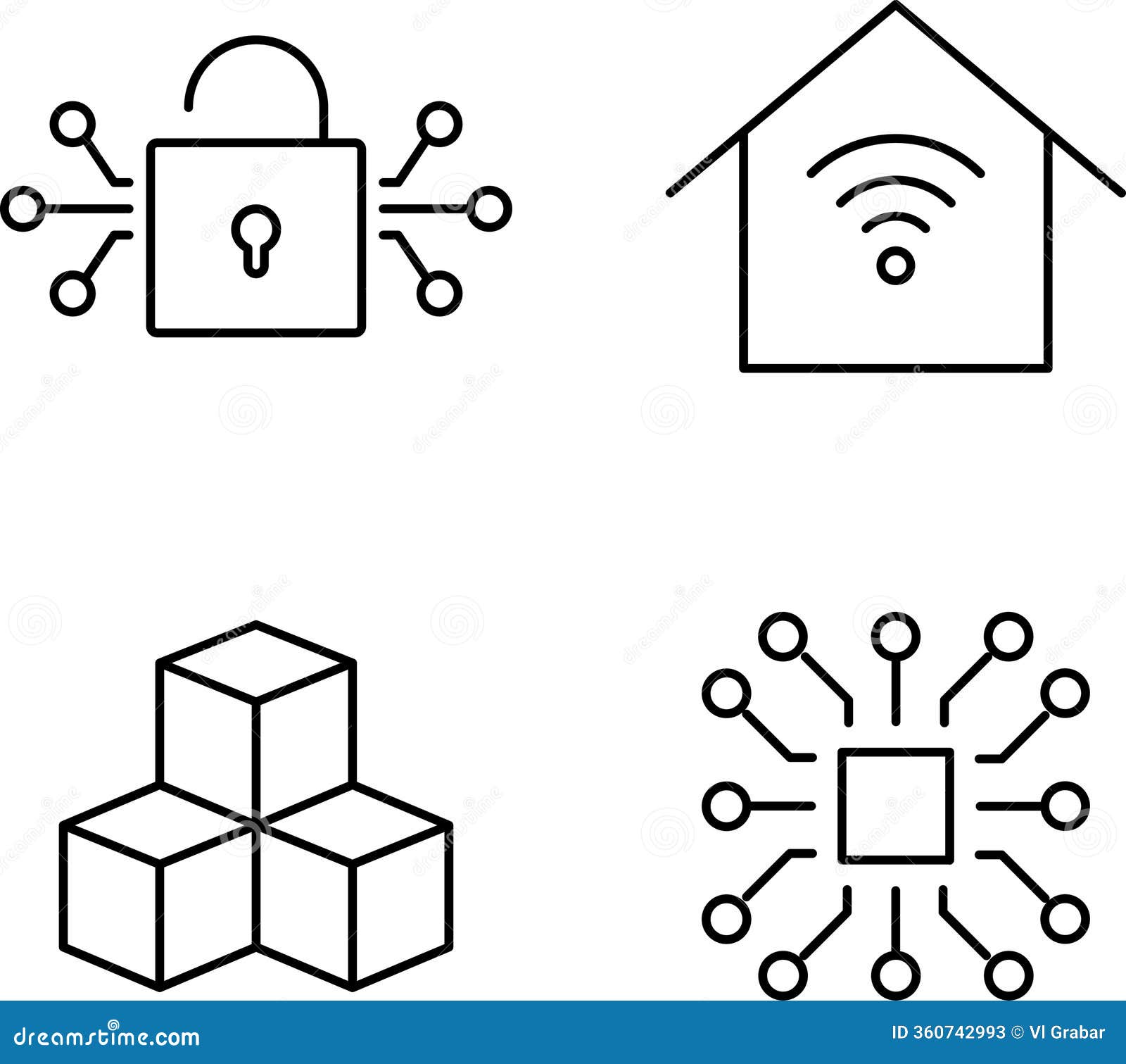 Internet of Things Icon Set. IOT Symbols Design. Smart Device. Industry ...