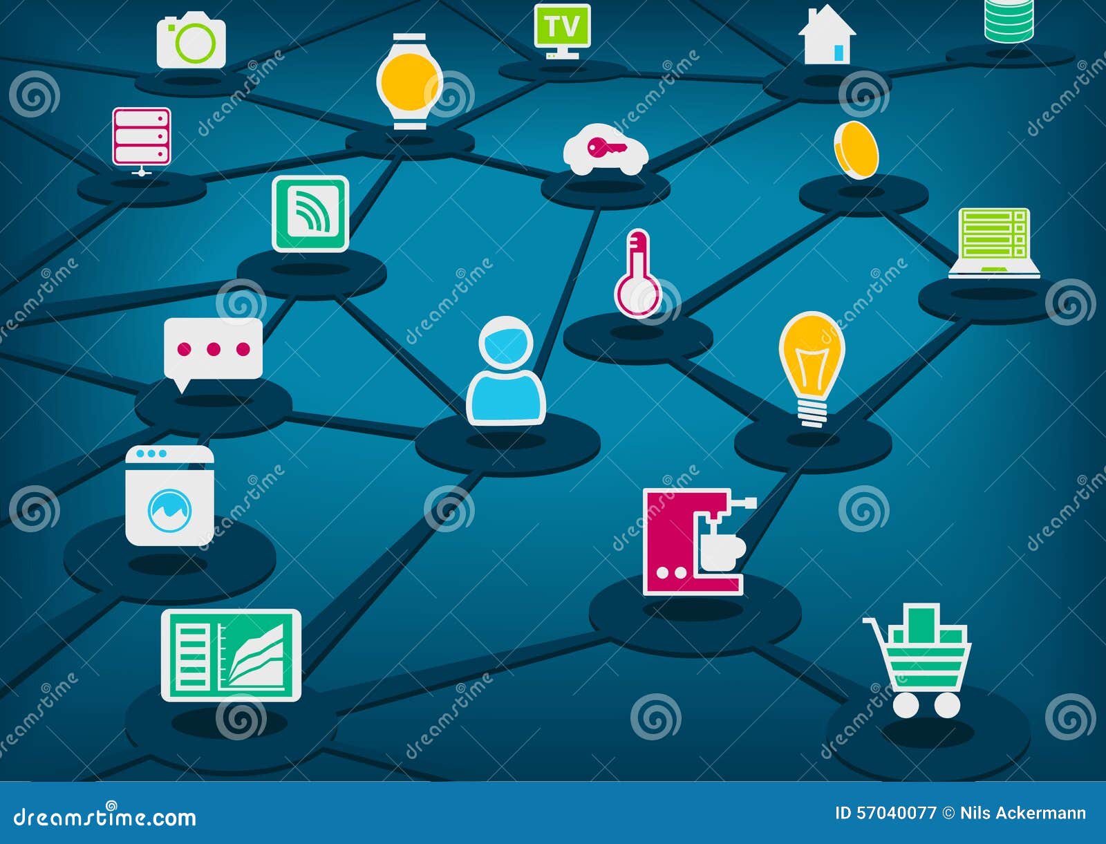Internet of Things, Illustration with Connected Devices. Stock Vector ... Internet of Things, Illustration with Connected Devices. Stock Vector ...