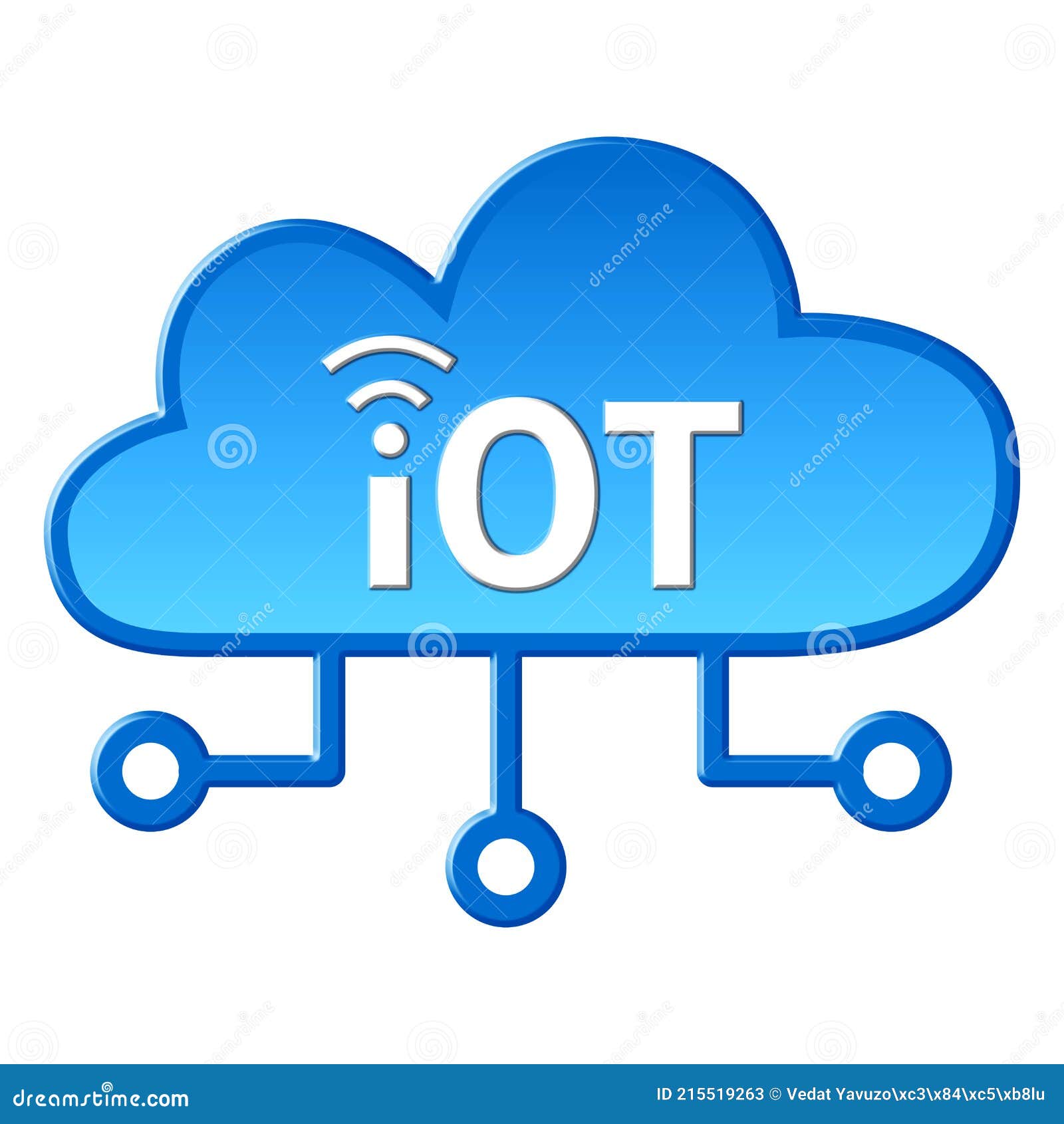 Internet of Things Illustration Isolated on White Background. 3D Style ...