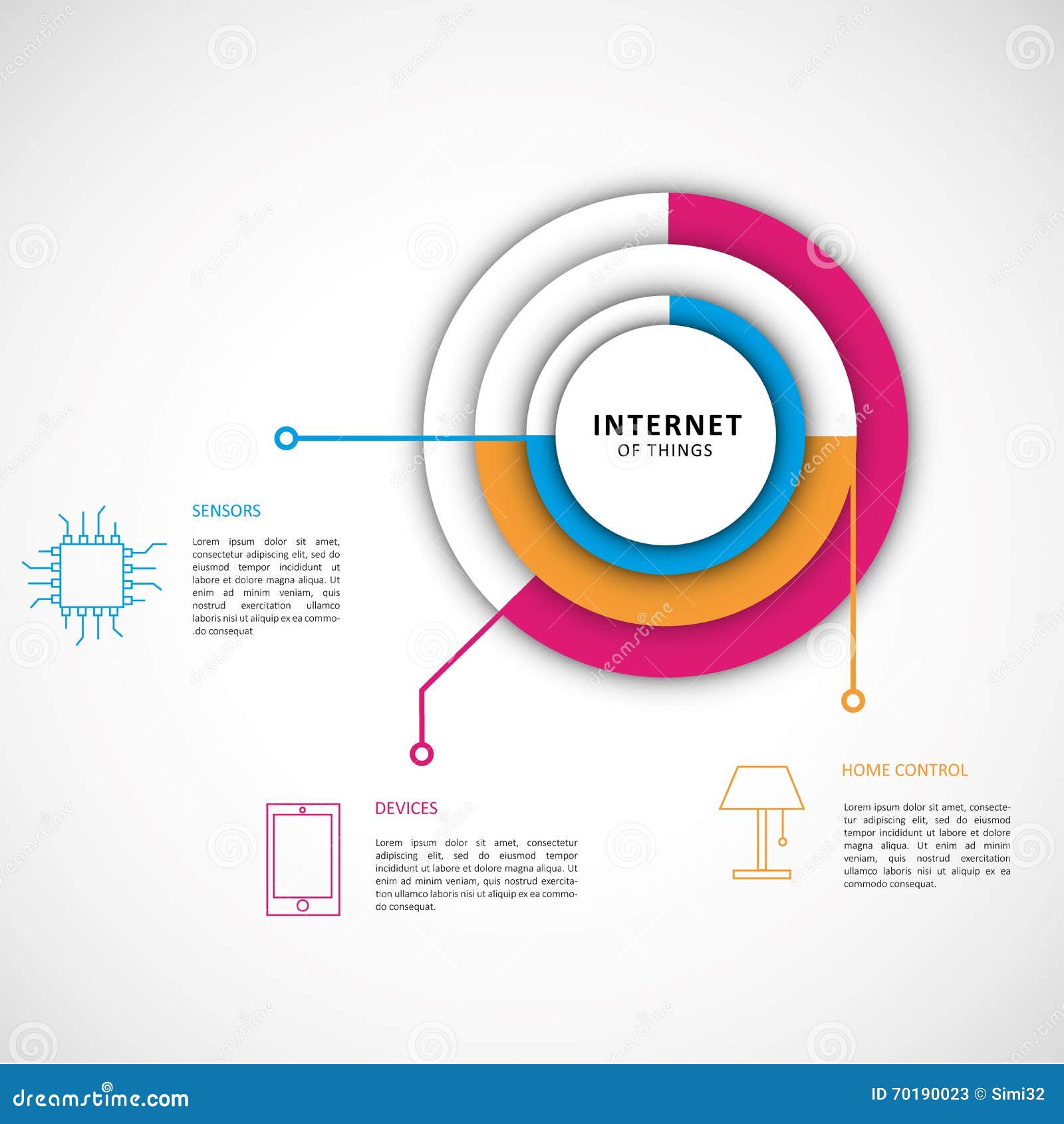Internet of Things with Infographic Elements Stock Vector ...