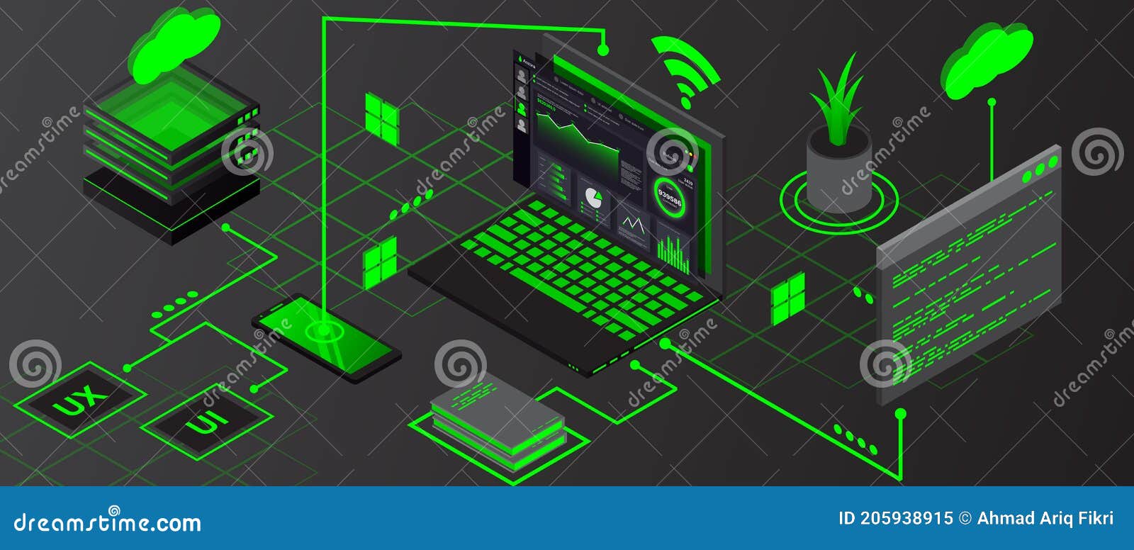 Internet of Things (IOT) Banner. Everything Connectivity Device Concept ...