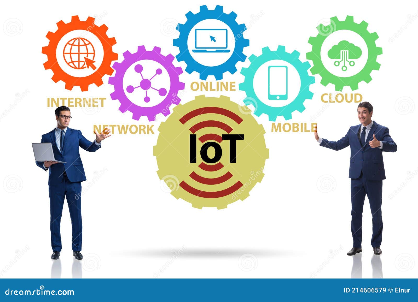 Internet of Things IOT Concept with Businessman Stock Image - Image of ...