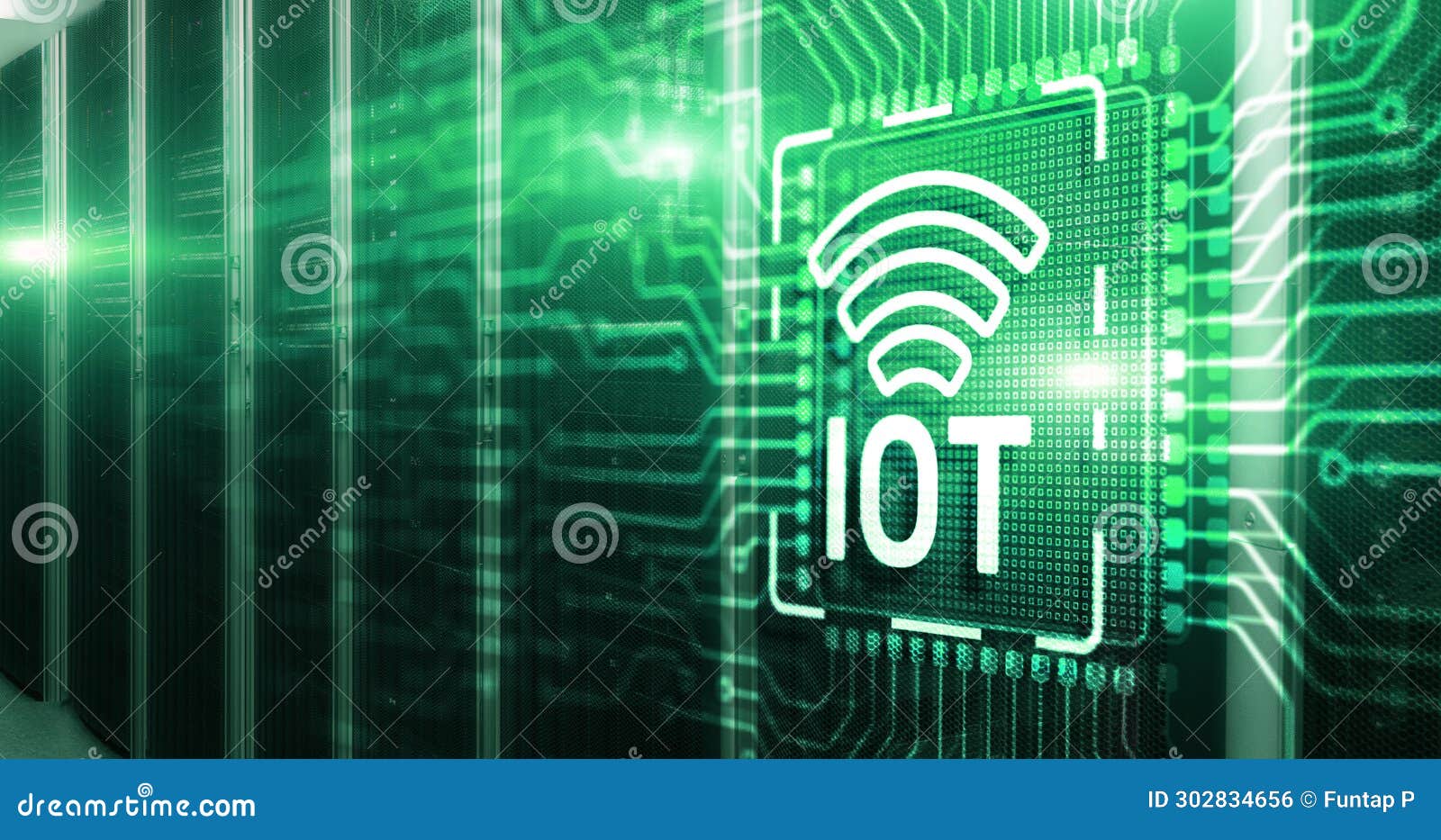 Internet of Things IOT Concept. Electric Circuits Graphic Background ...