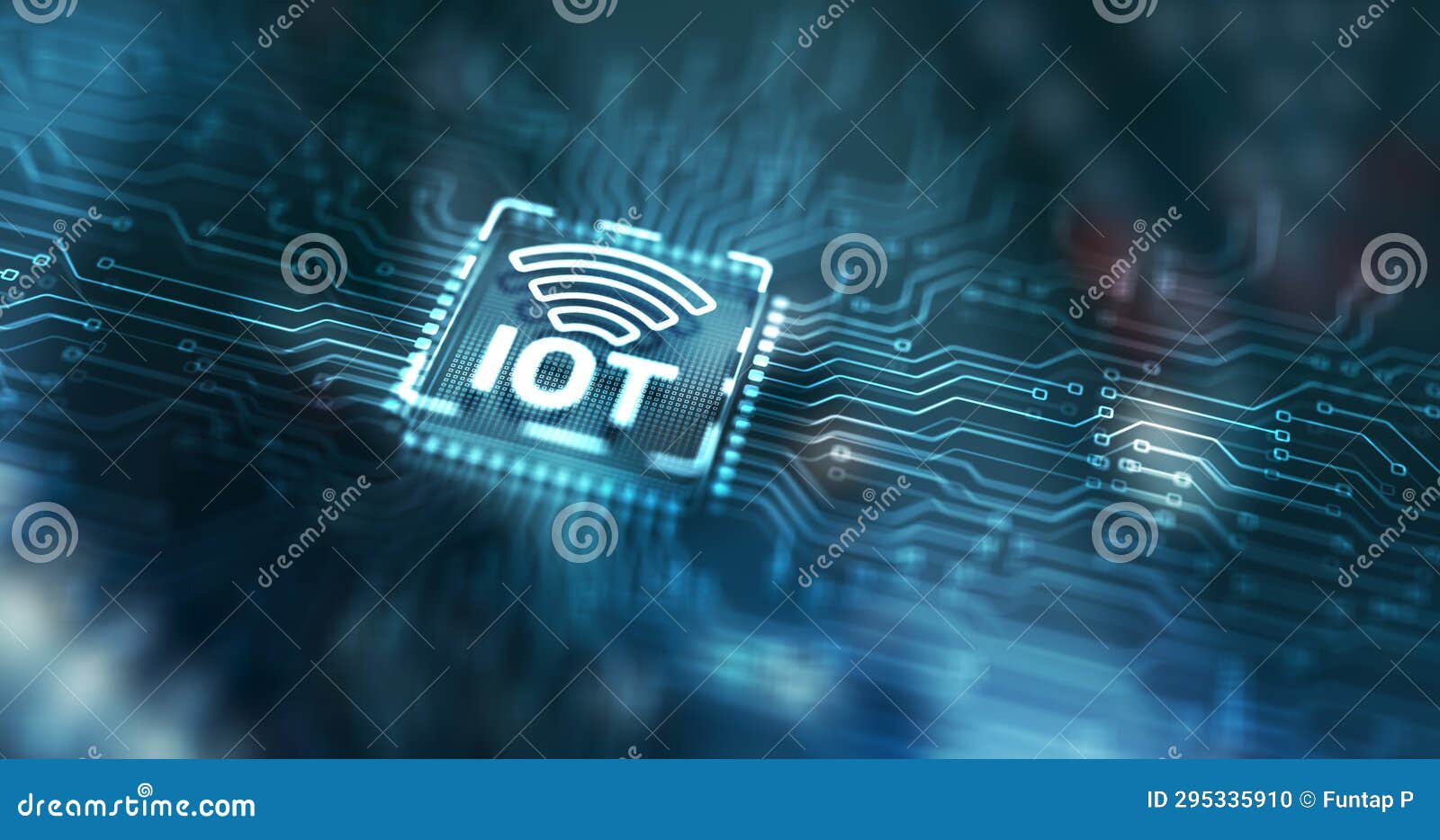 Internet of Things IOT Concept. Electric Circuits Graphic Background ...