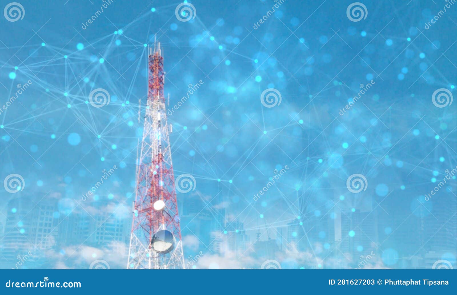 Internet of Things or IOT Concept Network Smart City 5G Network Big ...