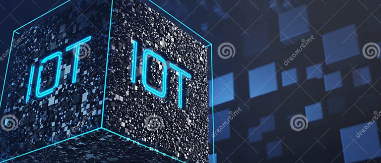 Internet of Things IoT Concept. a Symbol Associated with Typical IoT ...