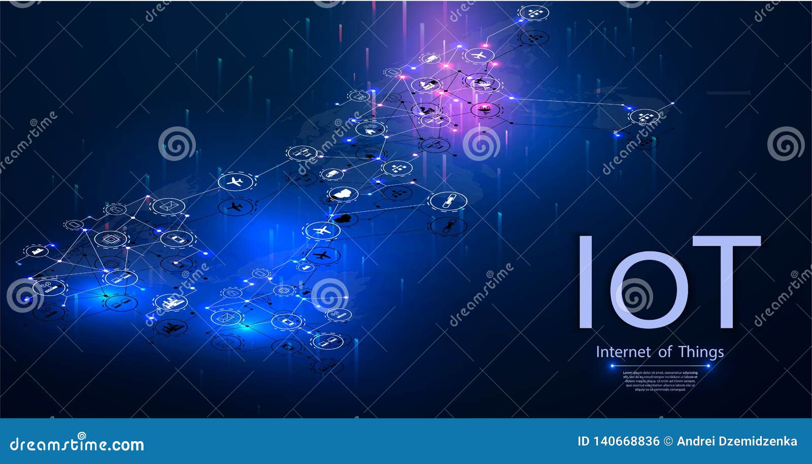 Internet of Things IOT, Devices and Connectivity Stock Vector ...