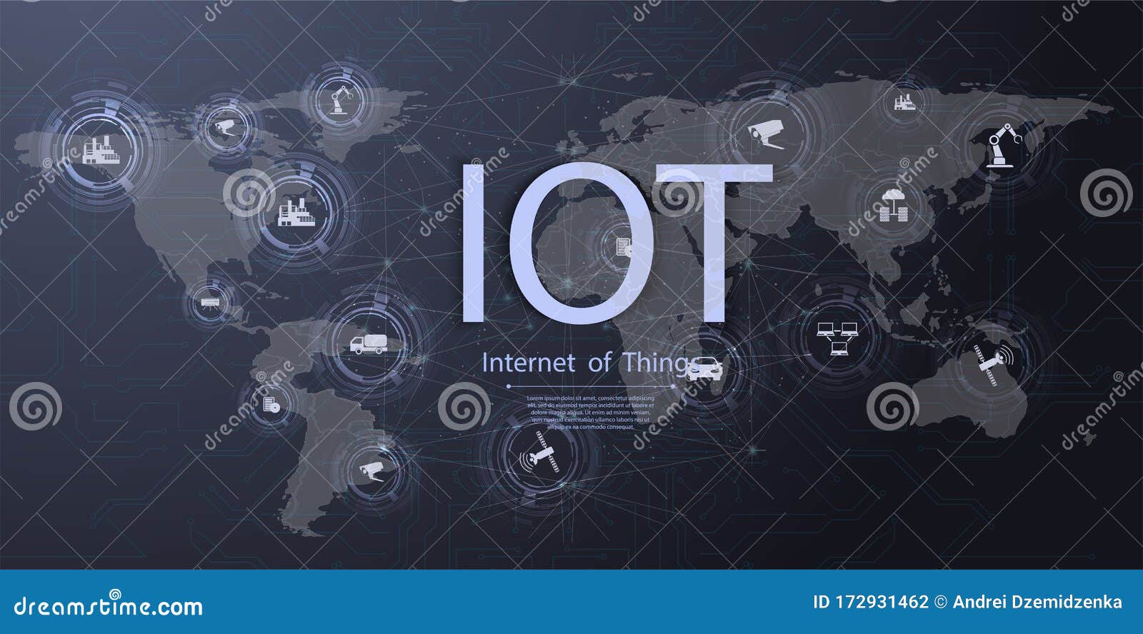 Internet Of Things IOT ICT Icon Innovation Technology Concept ...