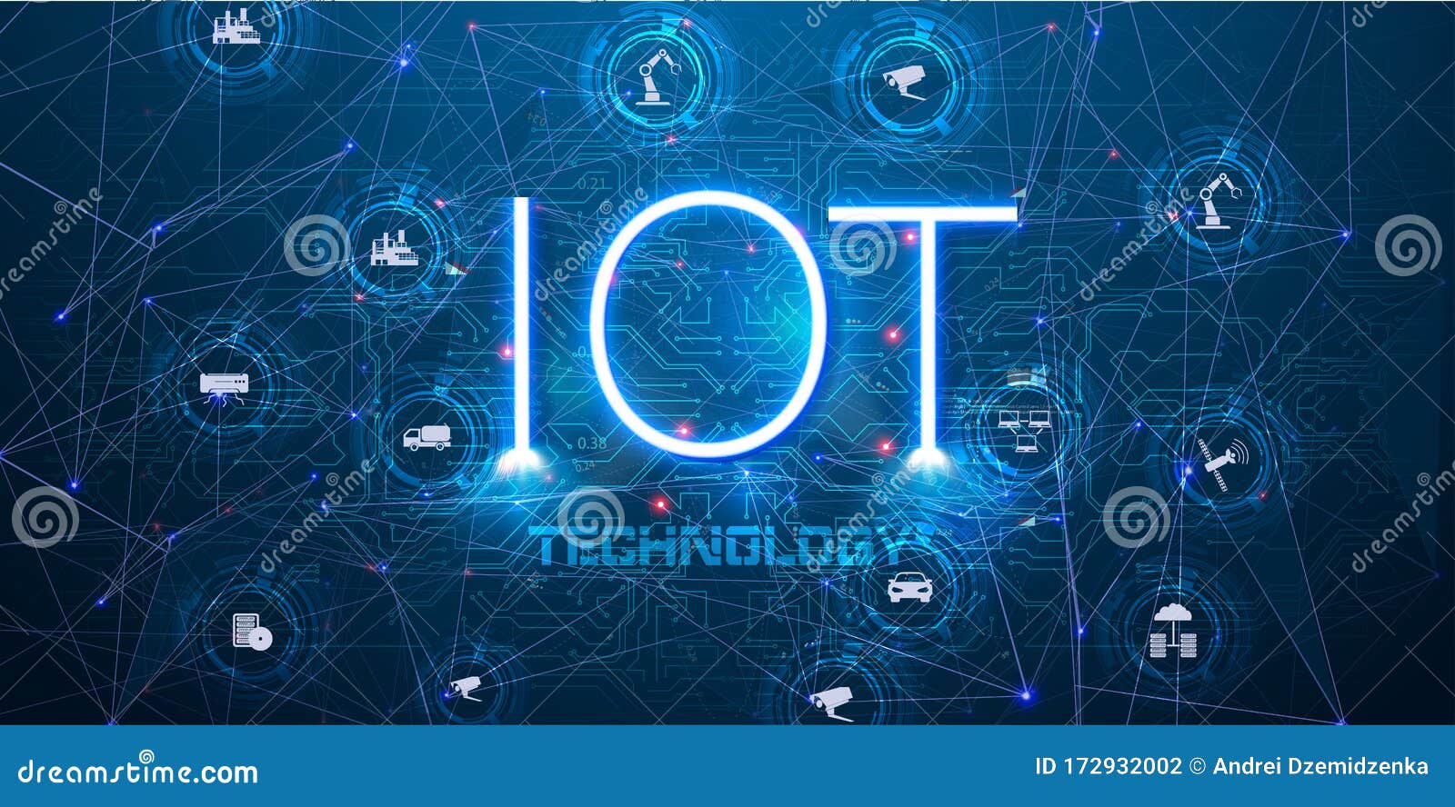 Internet of Things IoT and Networking Concept for Connected Devices ...