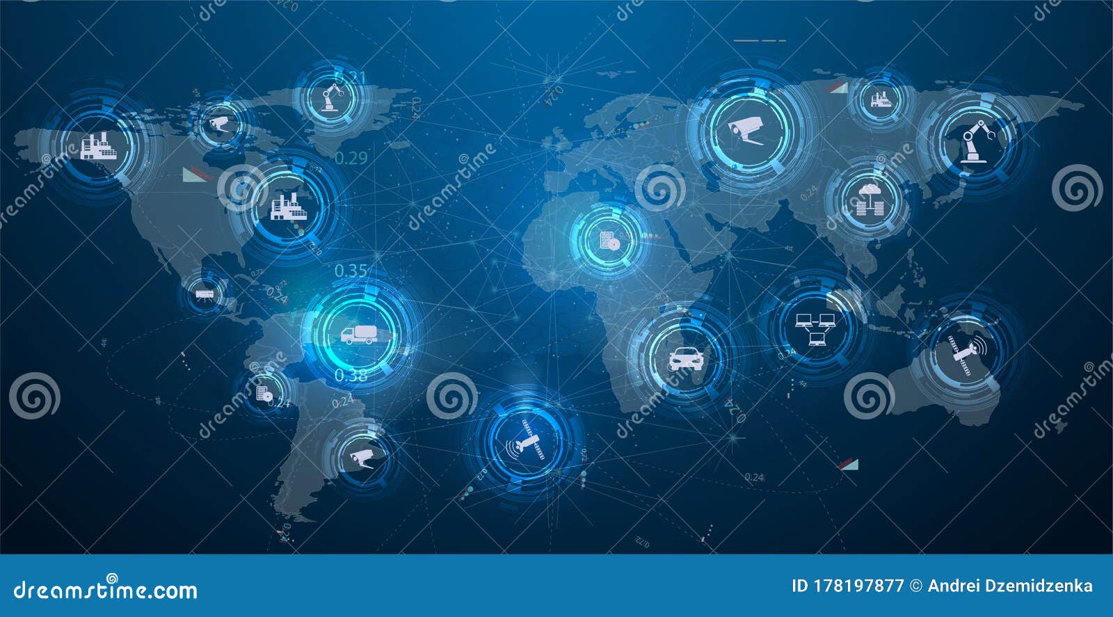 Internet of Things IoT and Networking Concept for Connected Devices ...