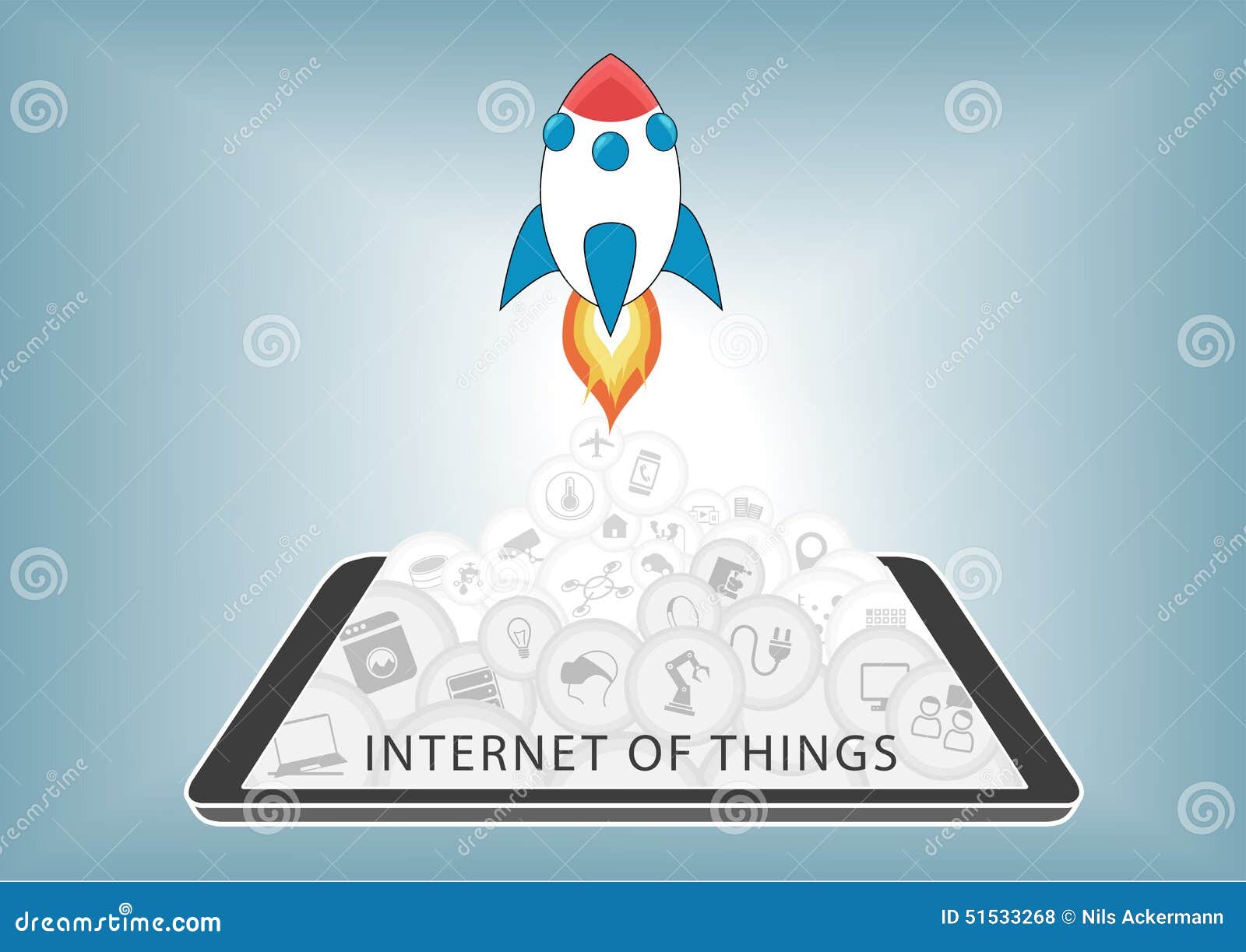 Internet of Things (IoT) Takes Off Stock Vector - Illustration of ...