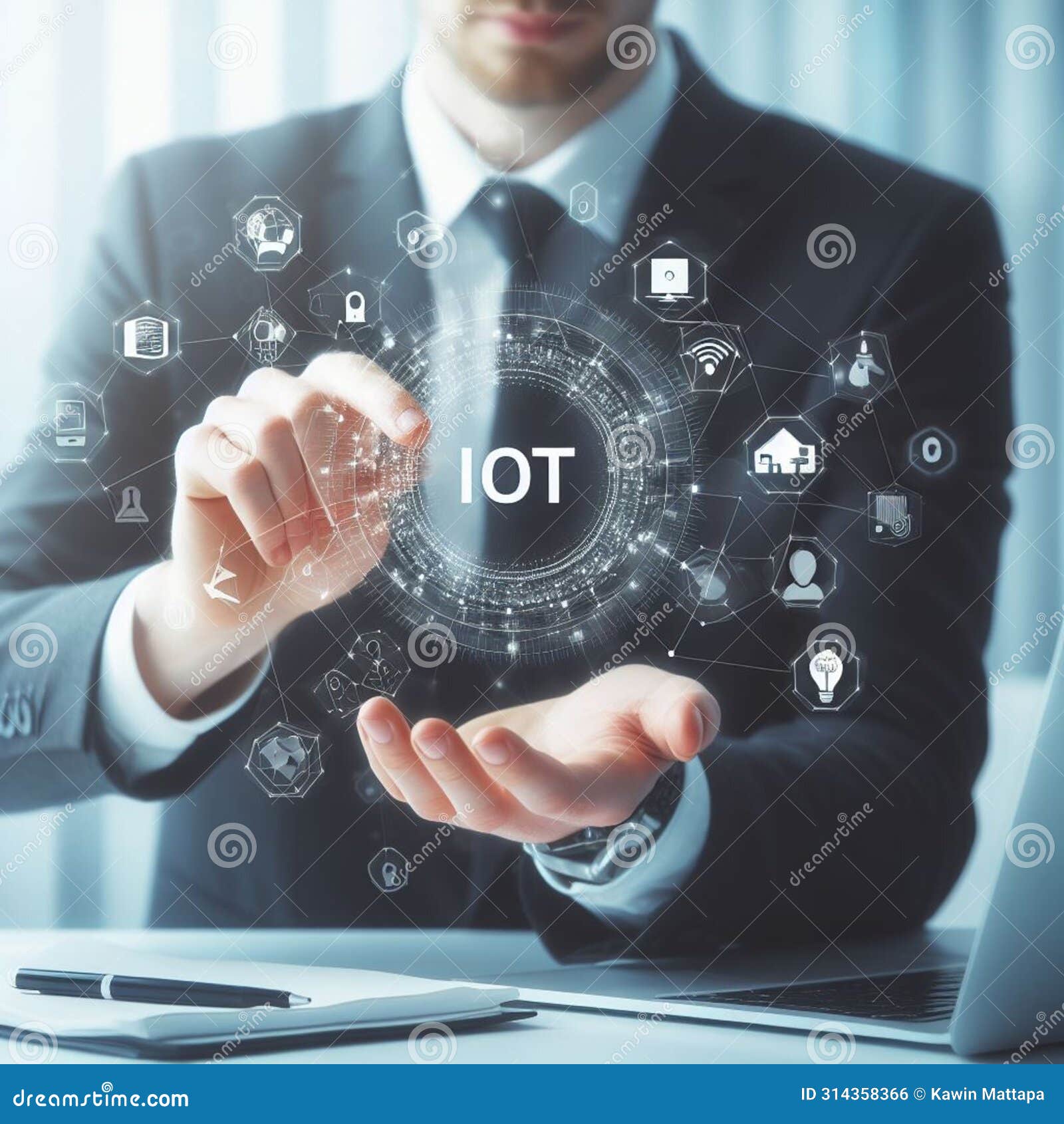 Internet of Things IOT Technology Digital Network Stock Illustration ...