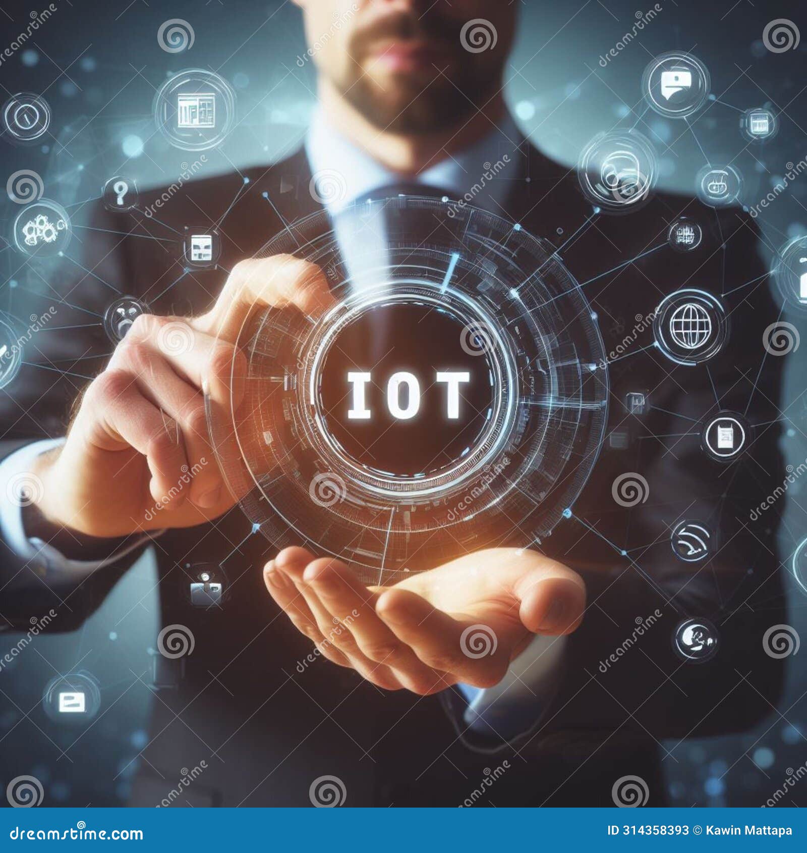 Internet of Things IOT Technology Digital Network Stock Illustration ...