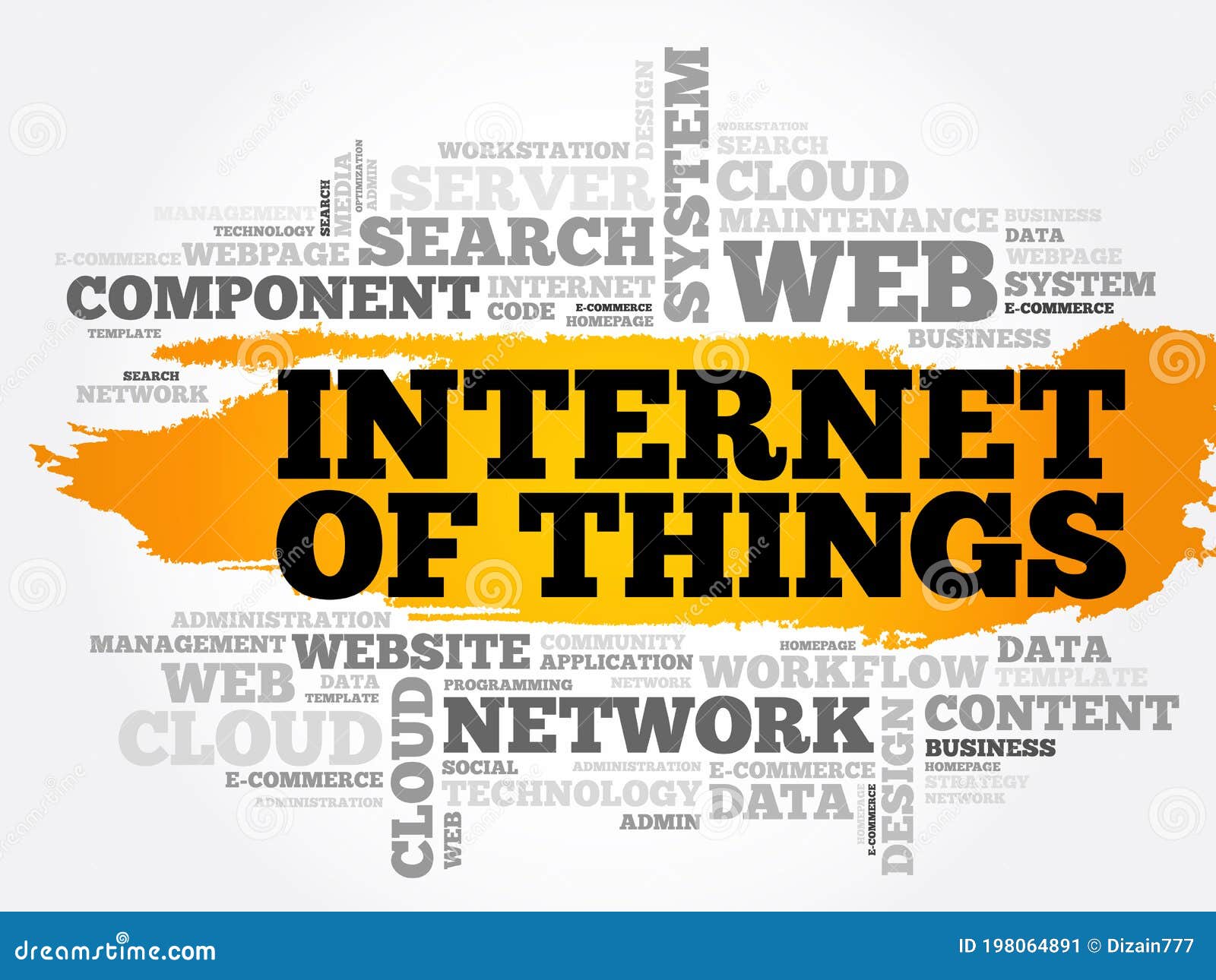Internet of Things IOT Word Cloud Collage Stock Illustration ...