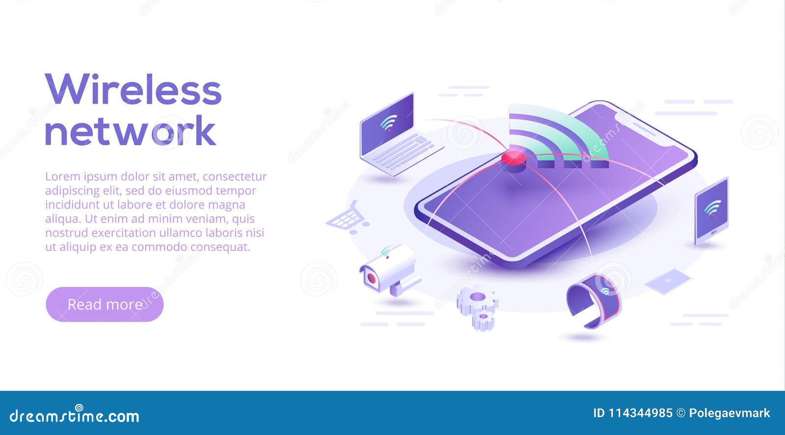 Internet of Things Layout. IOT Online Synchronization and Connection ...