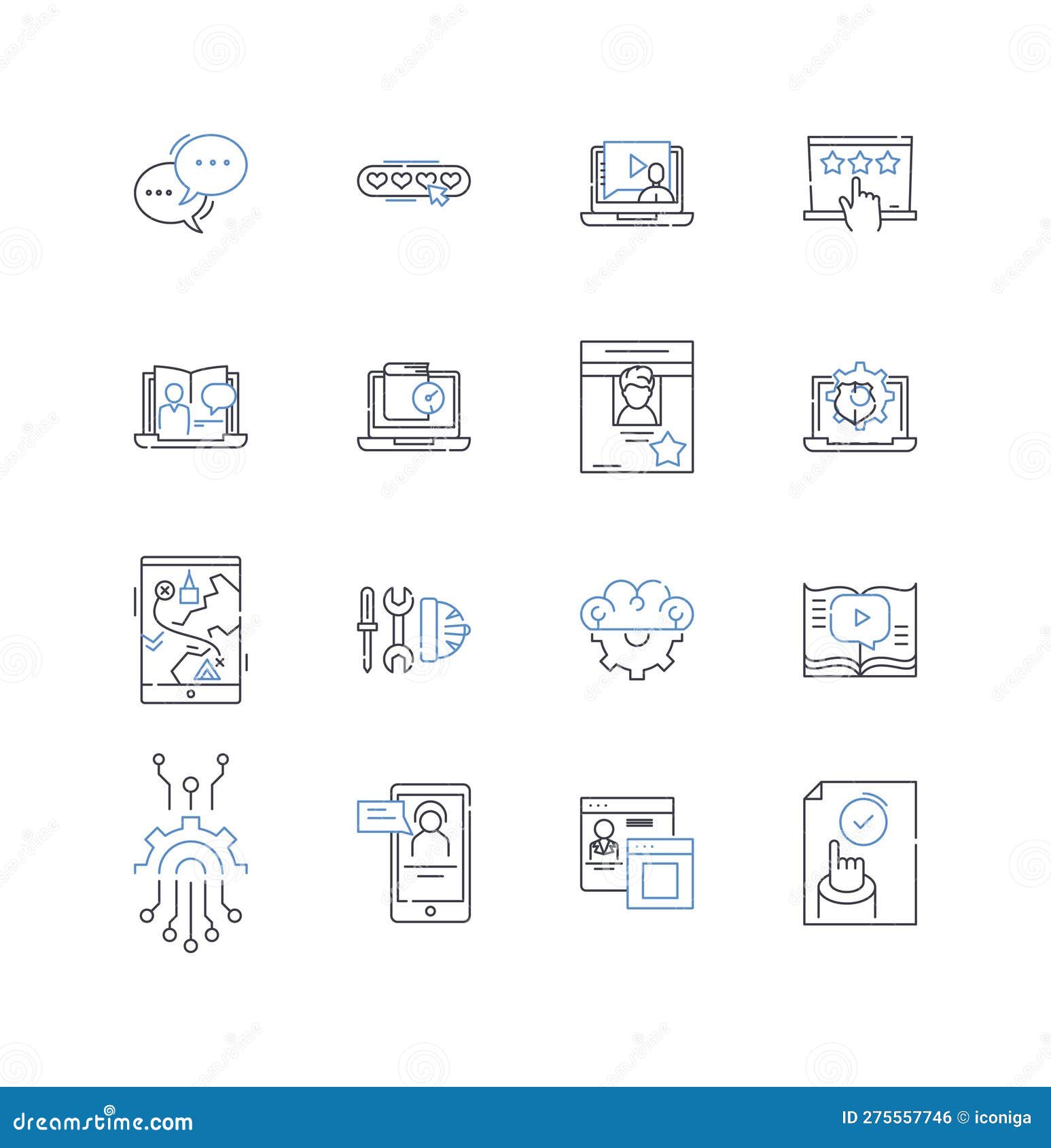 Internet of Things Line Icons Collection. Connected, Smart, Automated ...