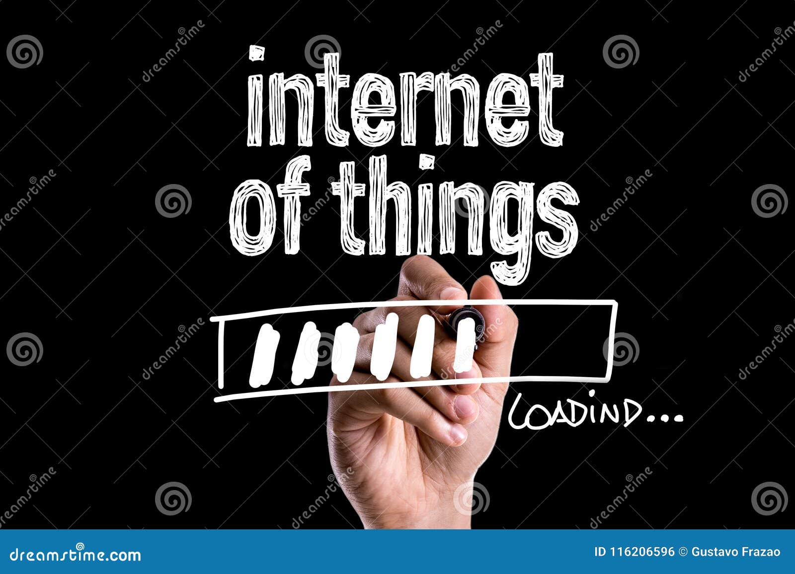 Internet of Things Loading on a Conceptual Image Stock Photo - Image of ...