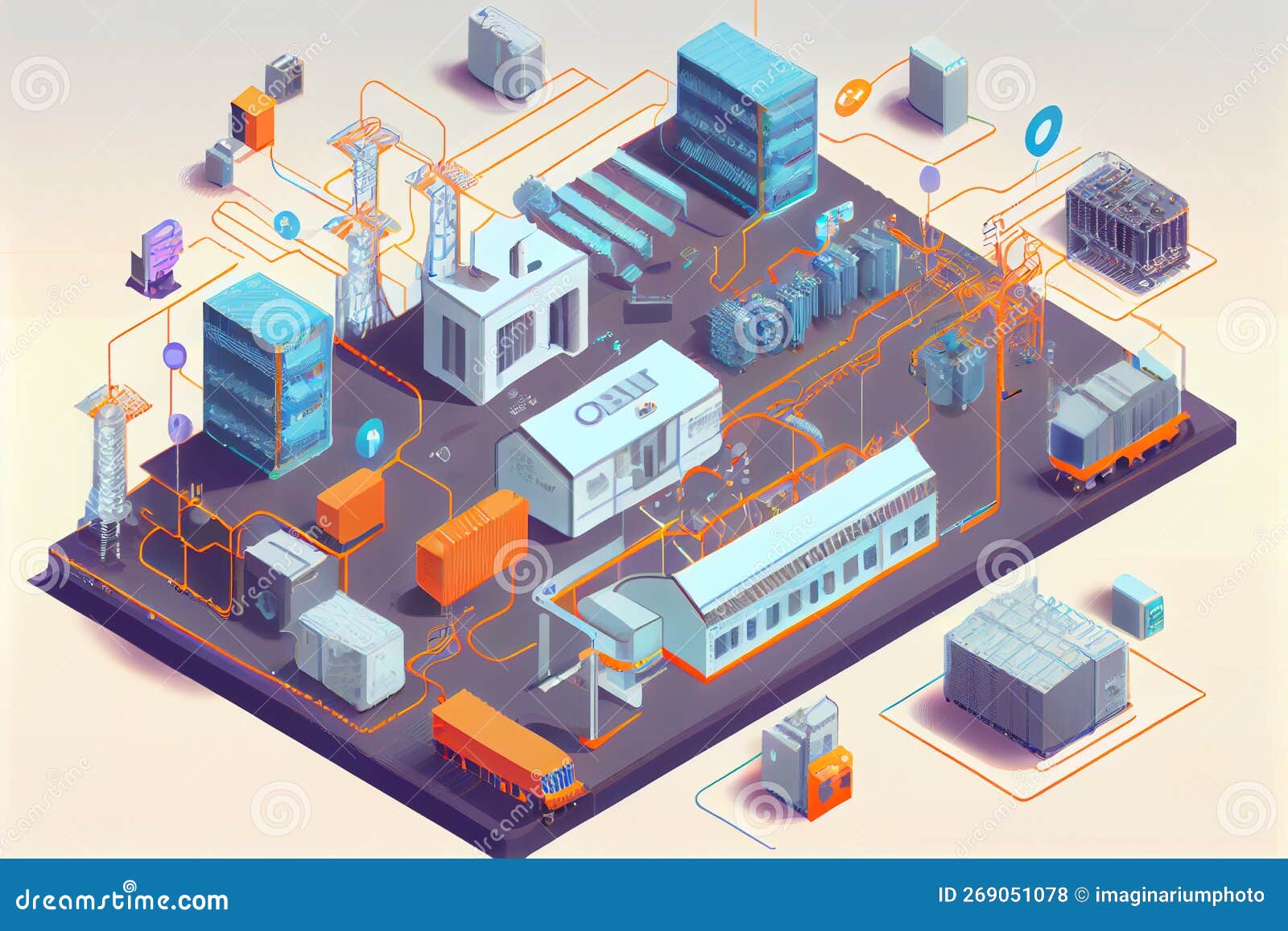 Internet of Things Network Infrastructure Scheme Stock Photo - Image of ...