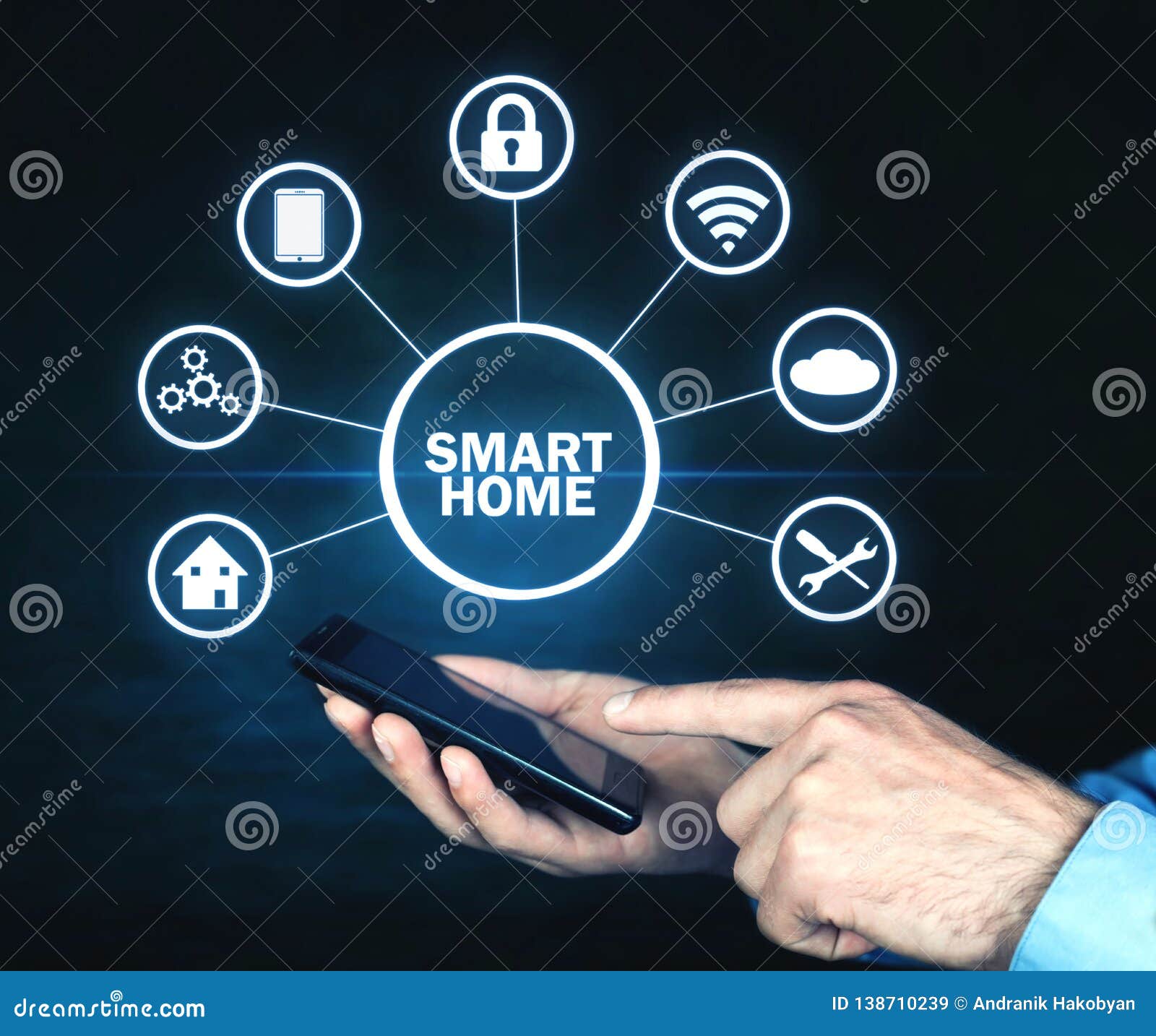 Internet of Things. Smart Home Automation Concept Stock Image - Image ...
