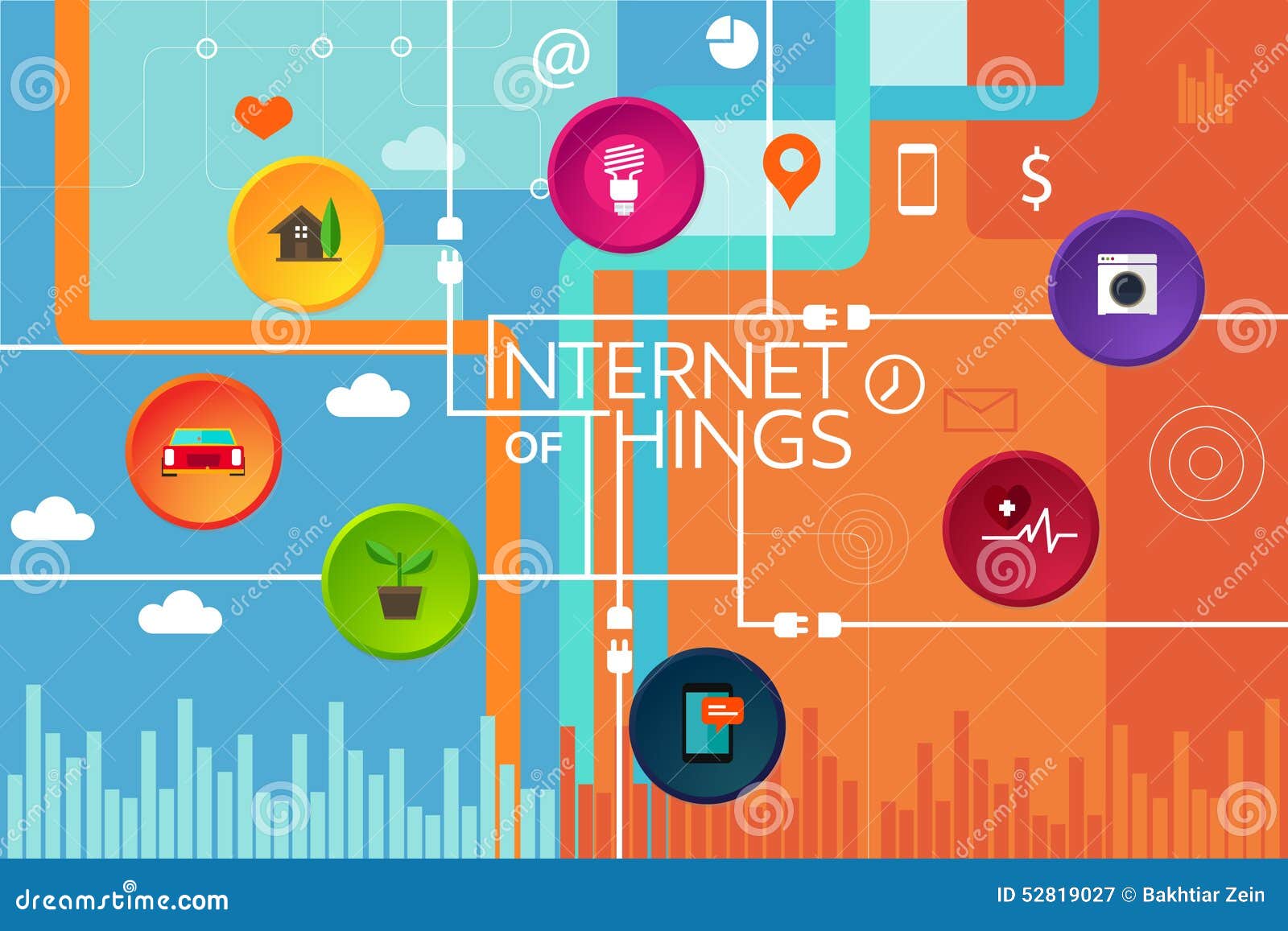Internet of things thing stock vector. Illustration of interconnected ...