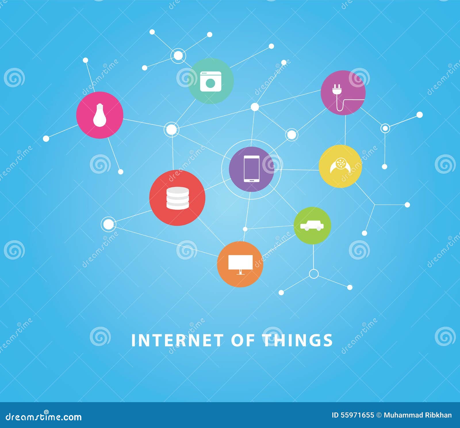 Internet of things stock vector. Illustration of stuff - 55971655