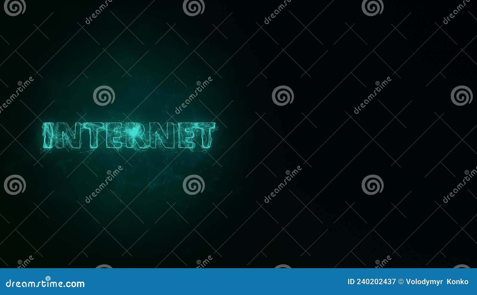 Internet Title with Plexus Effect. Connected Lines with Dots Stock ...