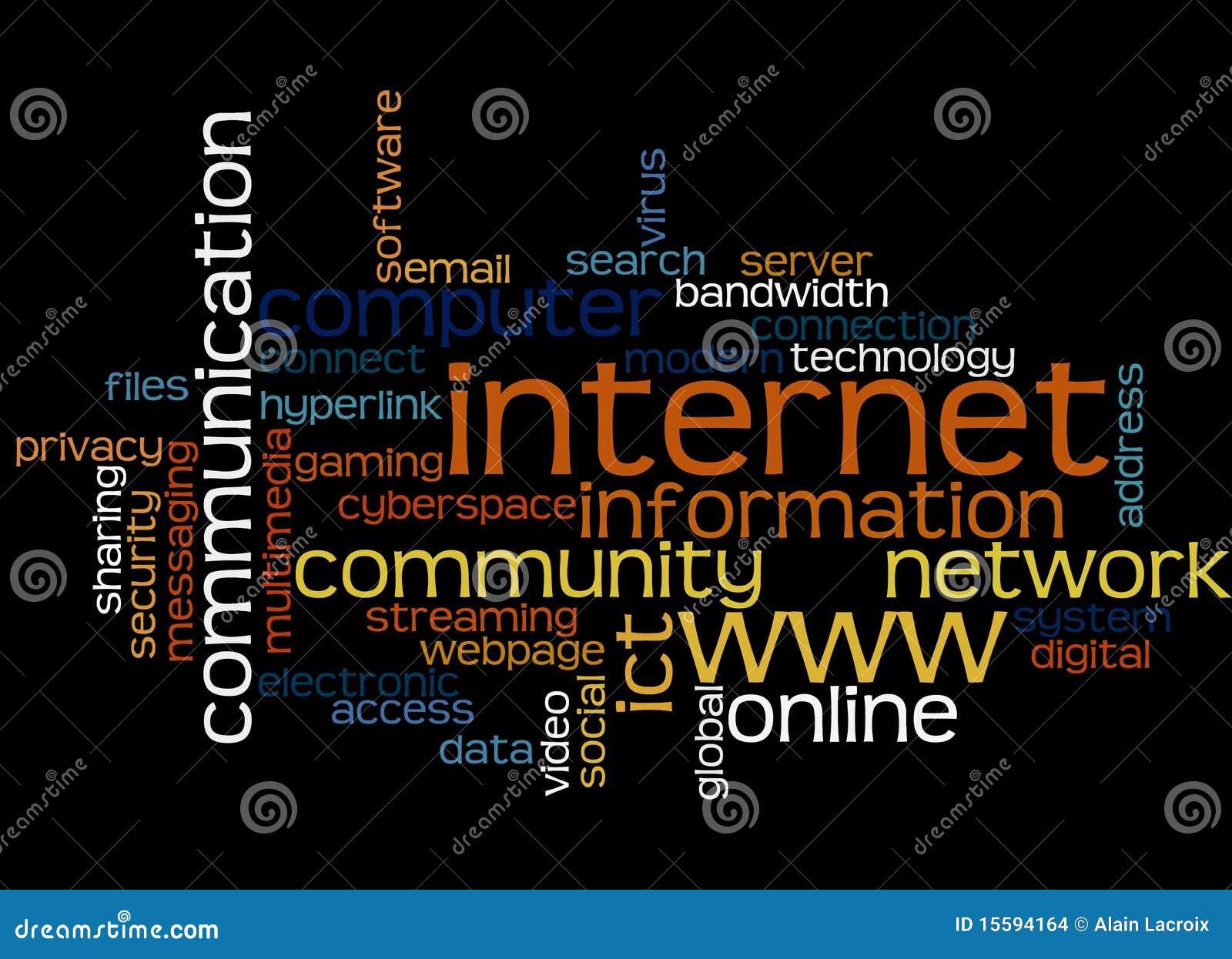 Internet topics stock illustration. Illustration of cyberspace - 15594164