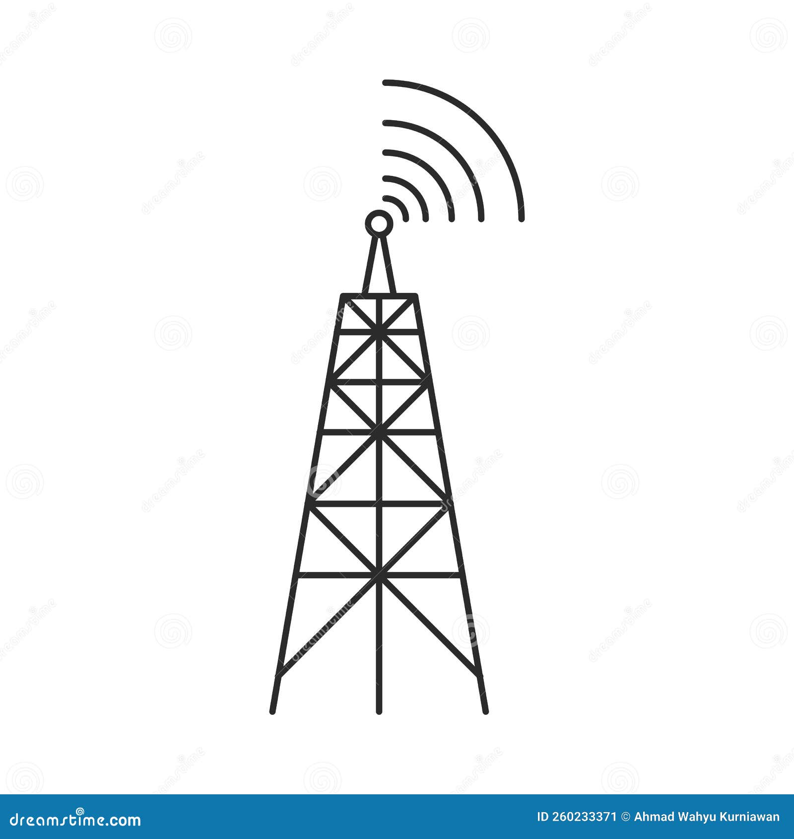 Internet tower icon stock vector. Illustration of radio - 260233371
