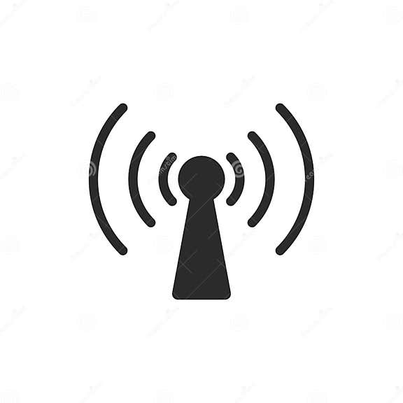 Internet tower icon stock vector. Illustration of global - 260233376