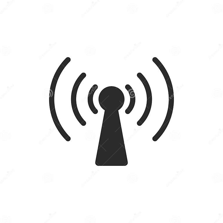 Internet tower icon stock vector. Illustration of global - 260233376