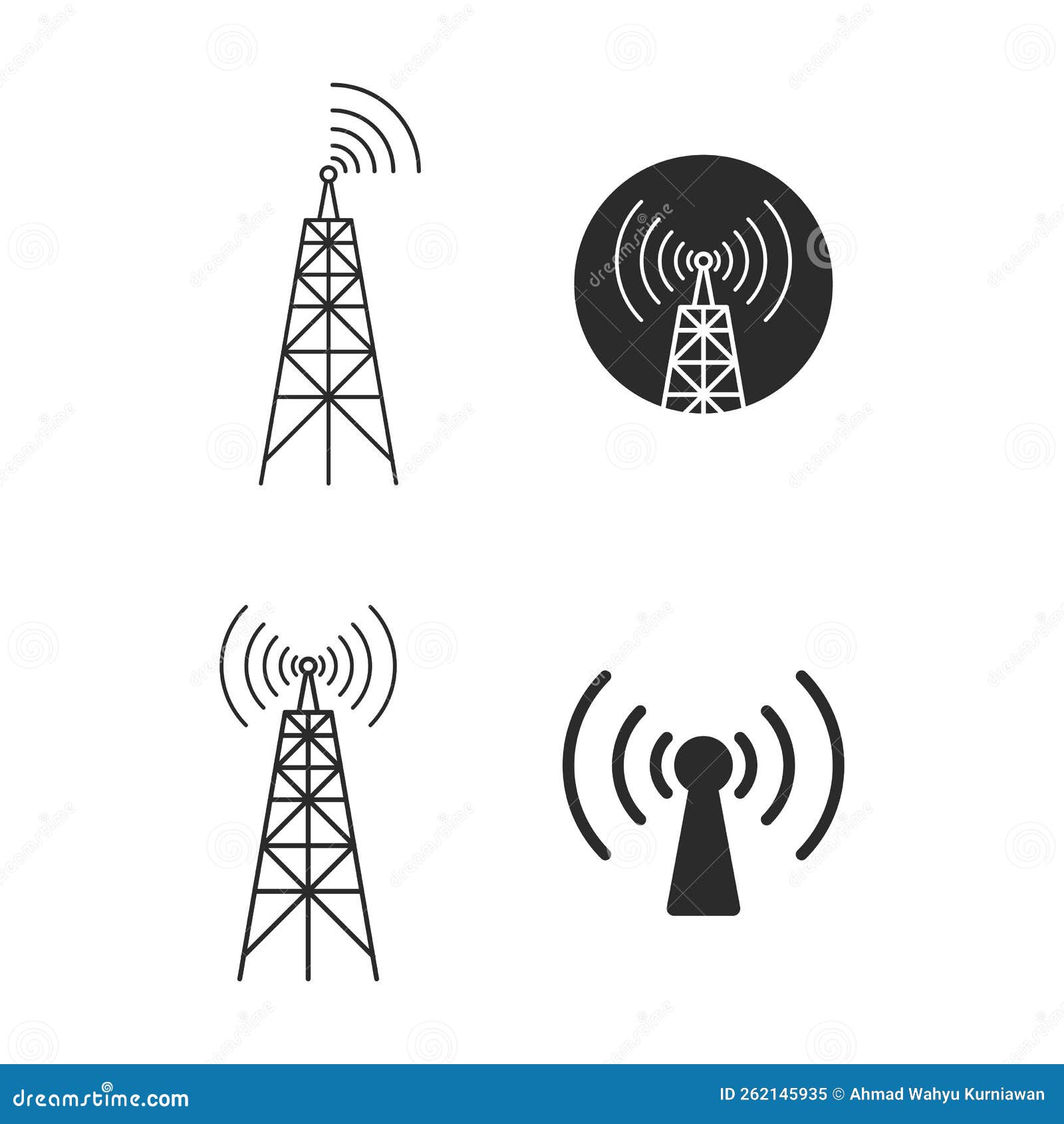 Internet tower icon stock vector. Illustration of global - 262145935