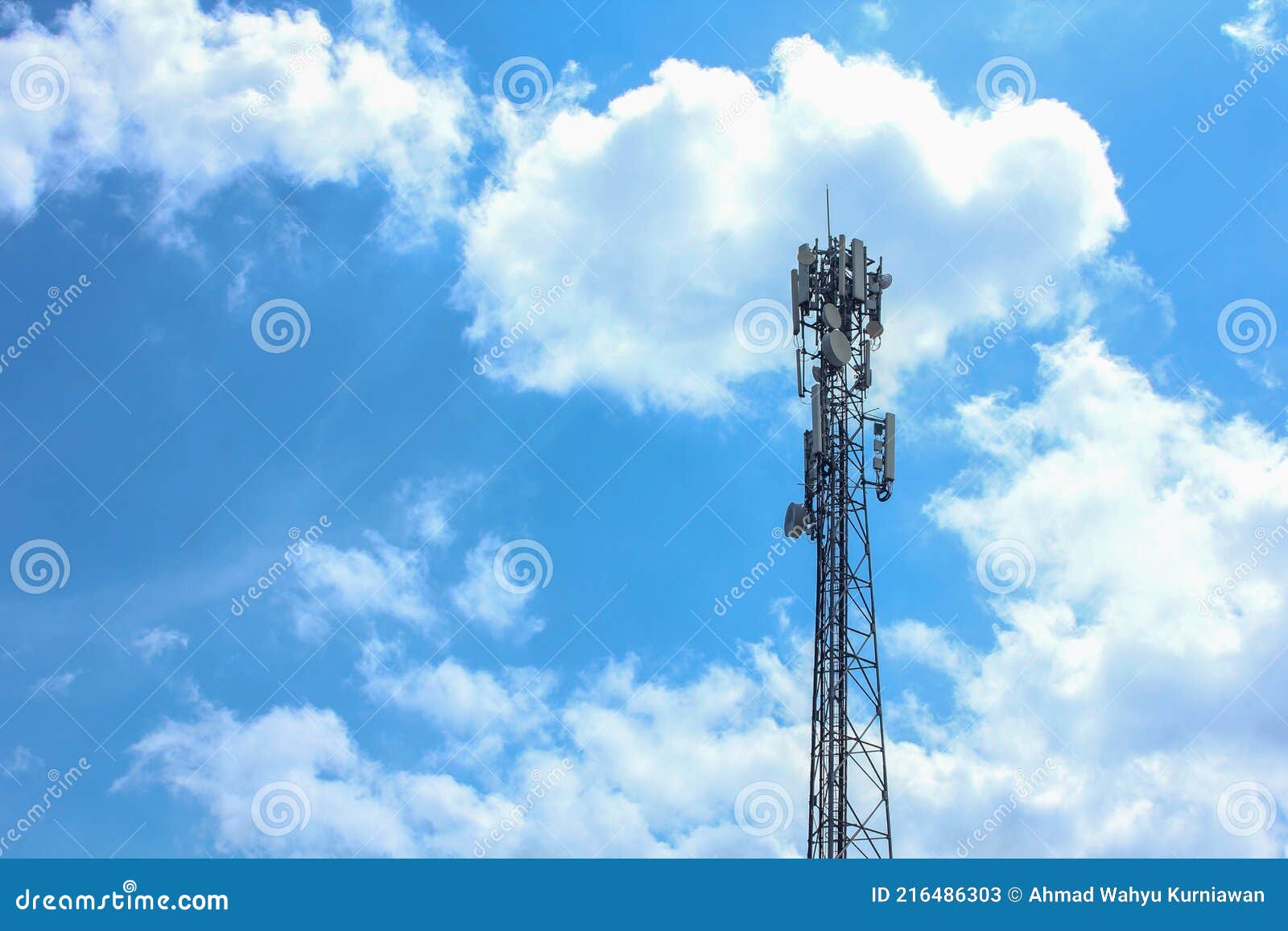 Internet tower stock image. Image of media, antenna - 216486303