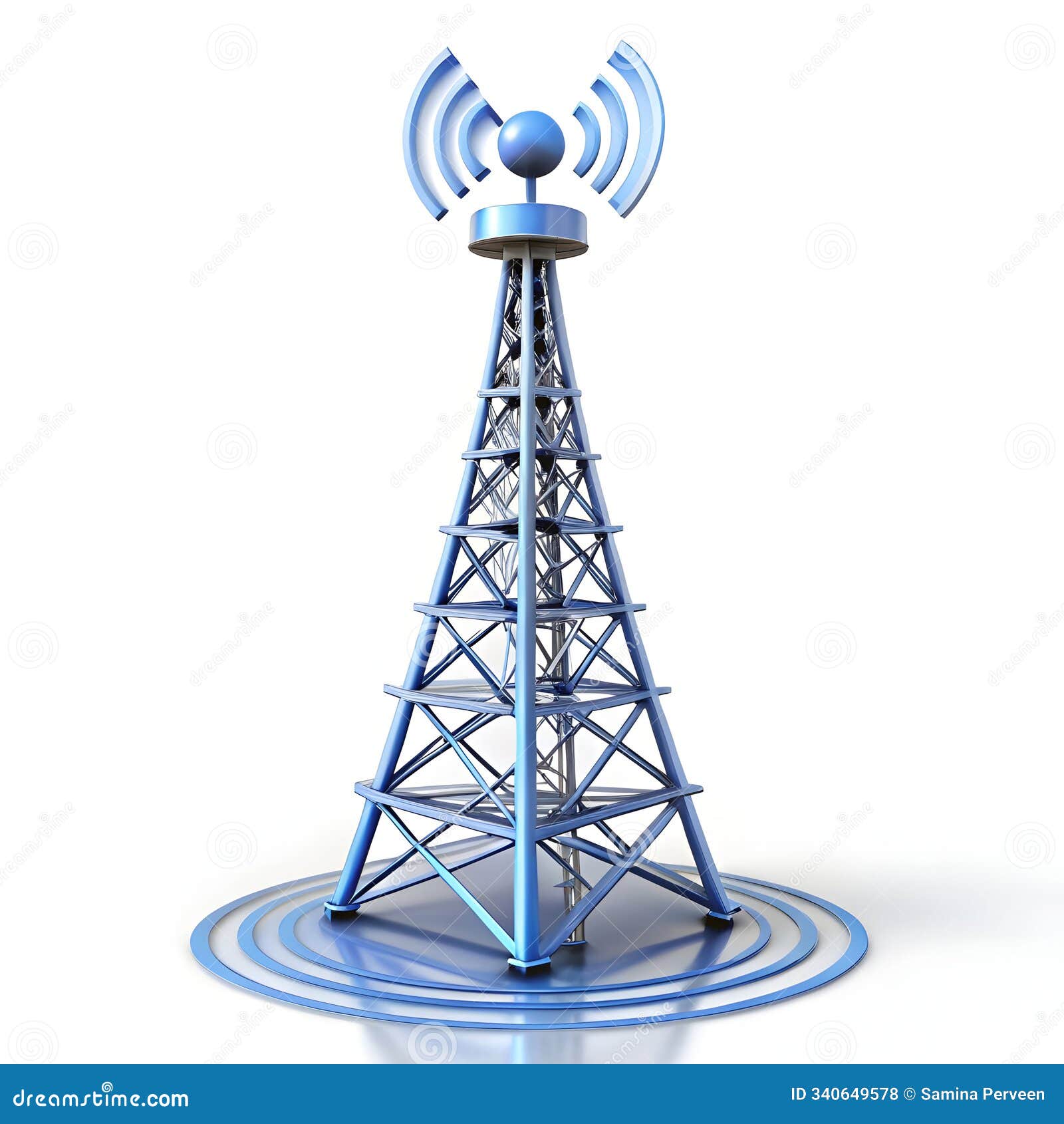 Internet Tower Stands Prominently Stock Illustration - Illustration of ...