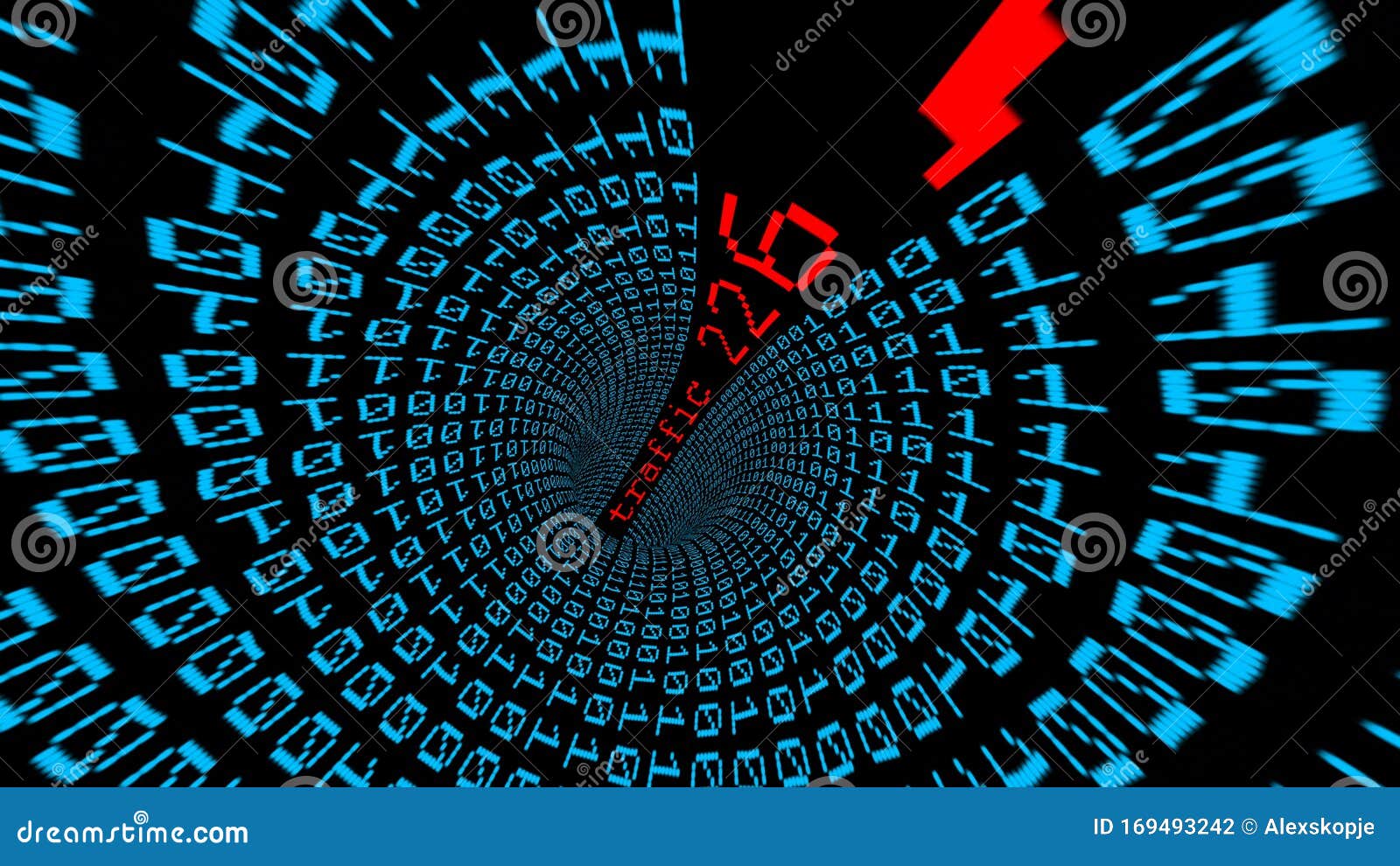 Internet Traffic Data Tunnel Stock Illustration - Illustration of ...