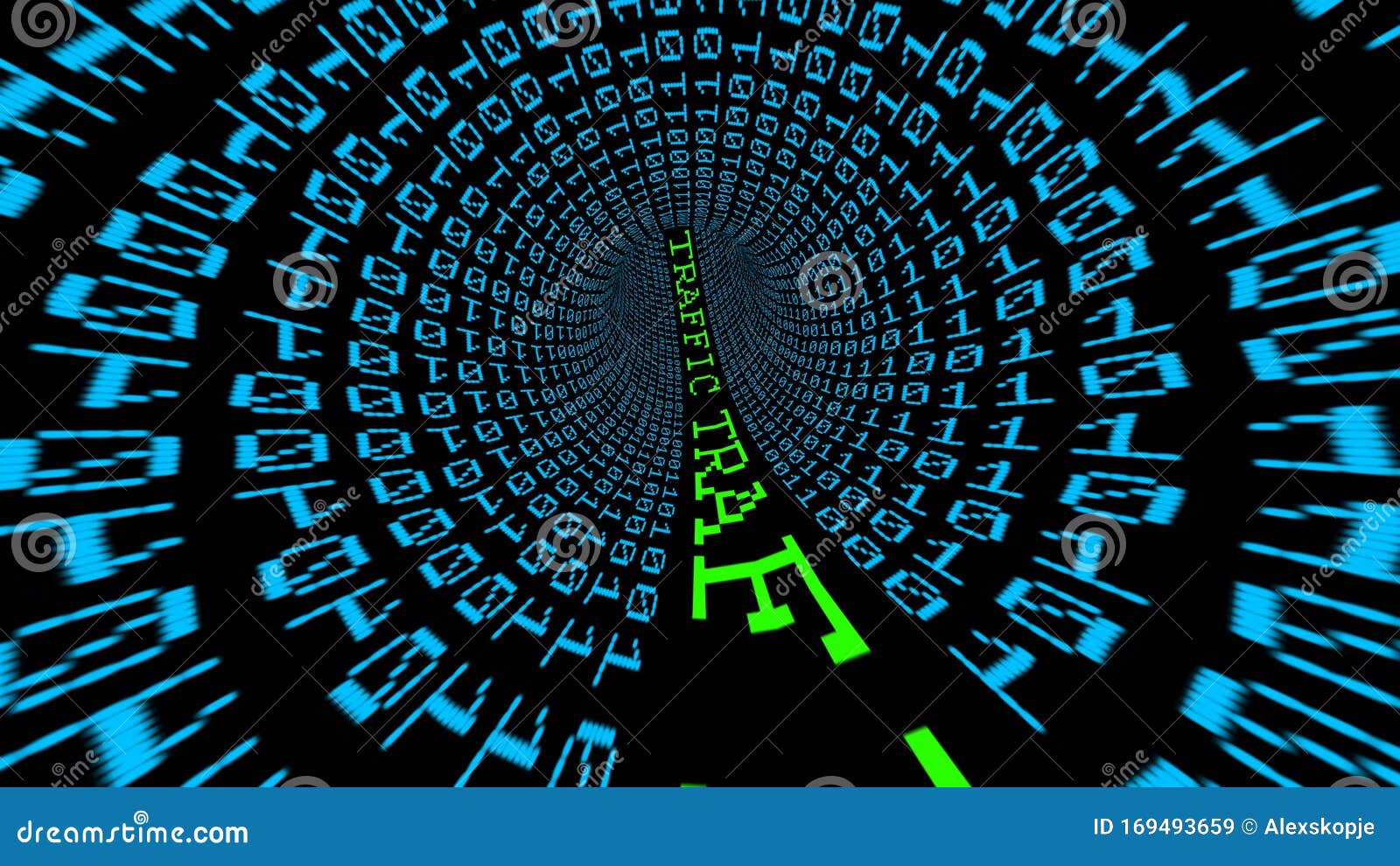 Internet Traffic Data Tunnel Stock Illustration - Illustration of ...