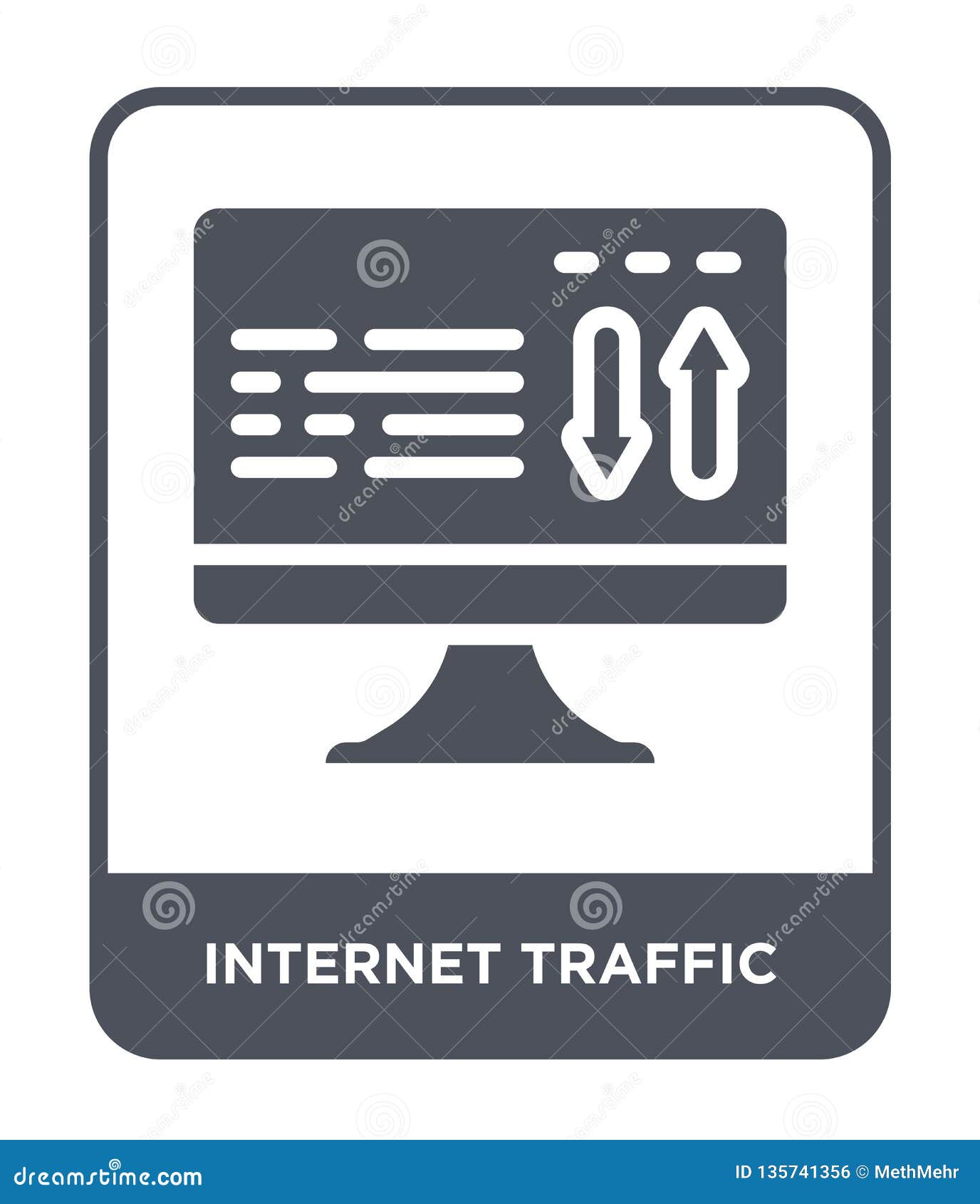 Internet Traffic Icon in Trendy Design Style. Internet Traffic Icon ...