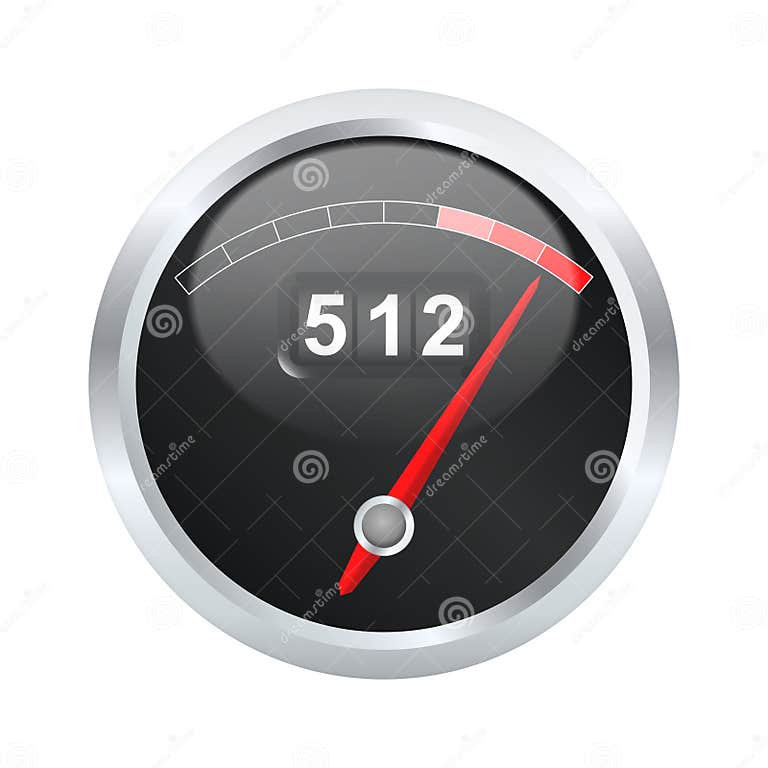 Internet Traffic Measuring Device. Stock Vector - Illustration of mbps ...