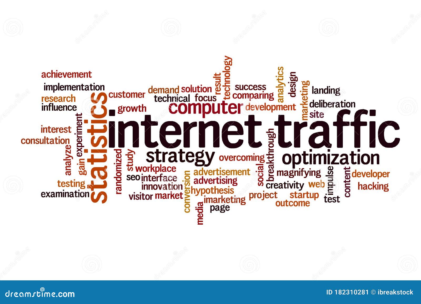Internet Traffic Word Cloud Concept Stock Illustration - Illustration ...