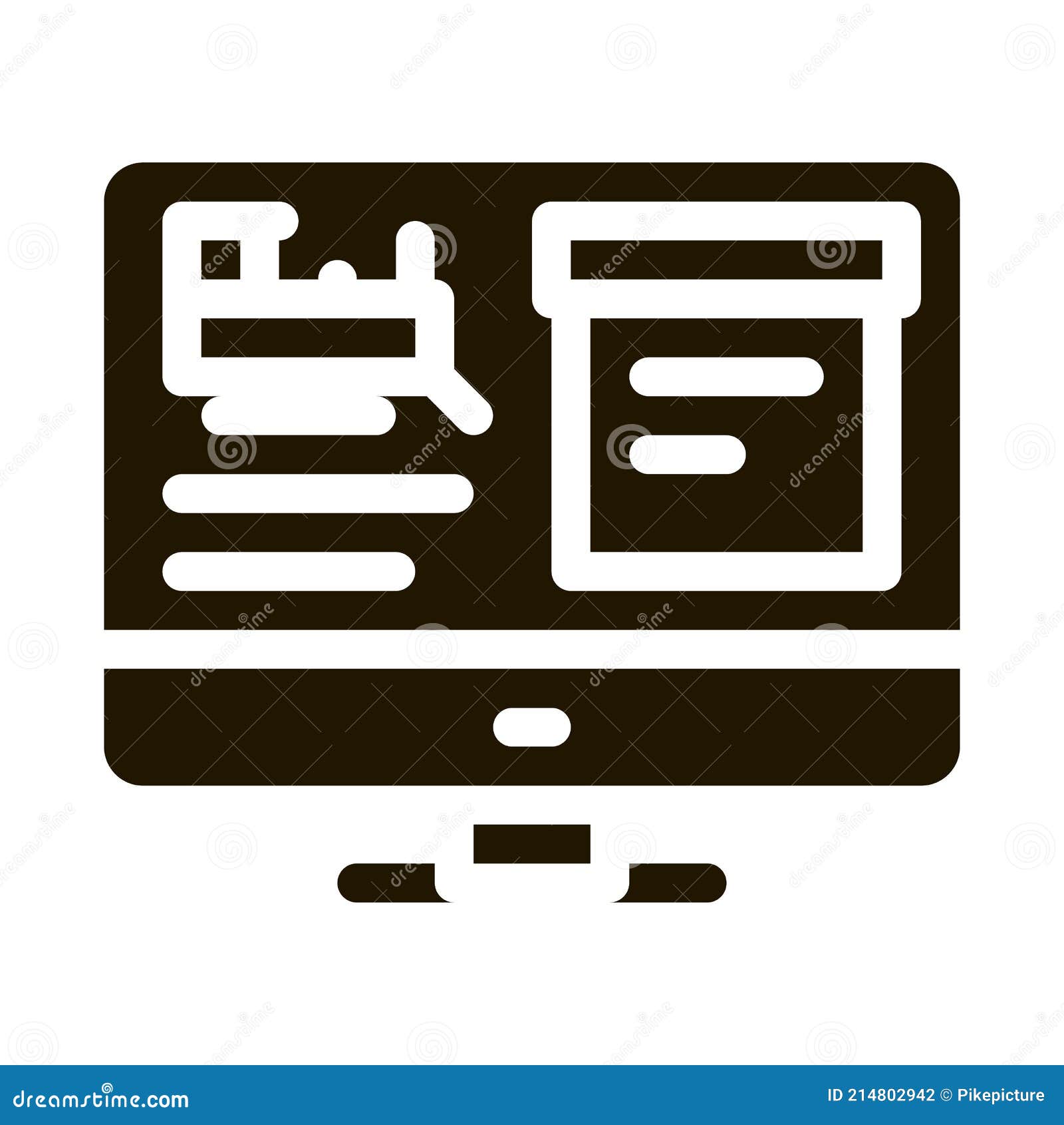 Internet Train Timetable Icon Vector Glyph Illustration Stock Vector ...