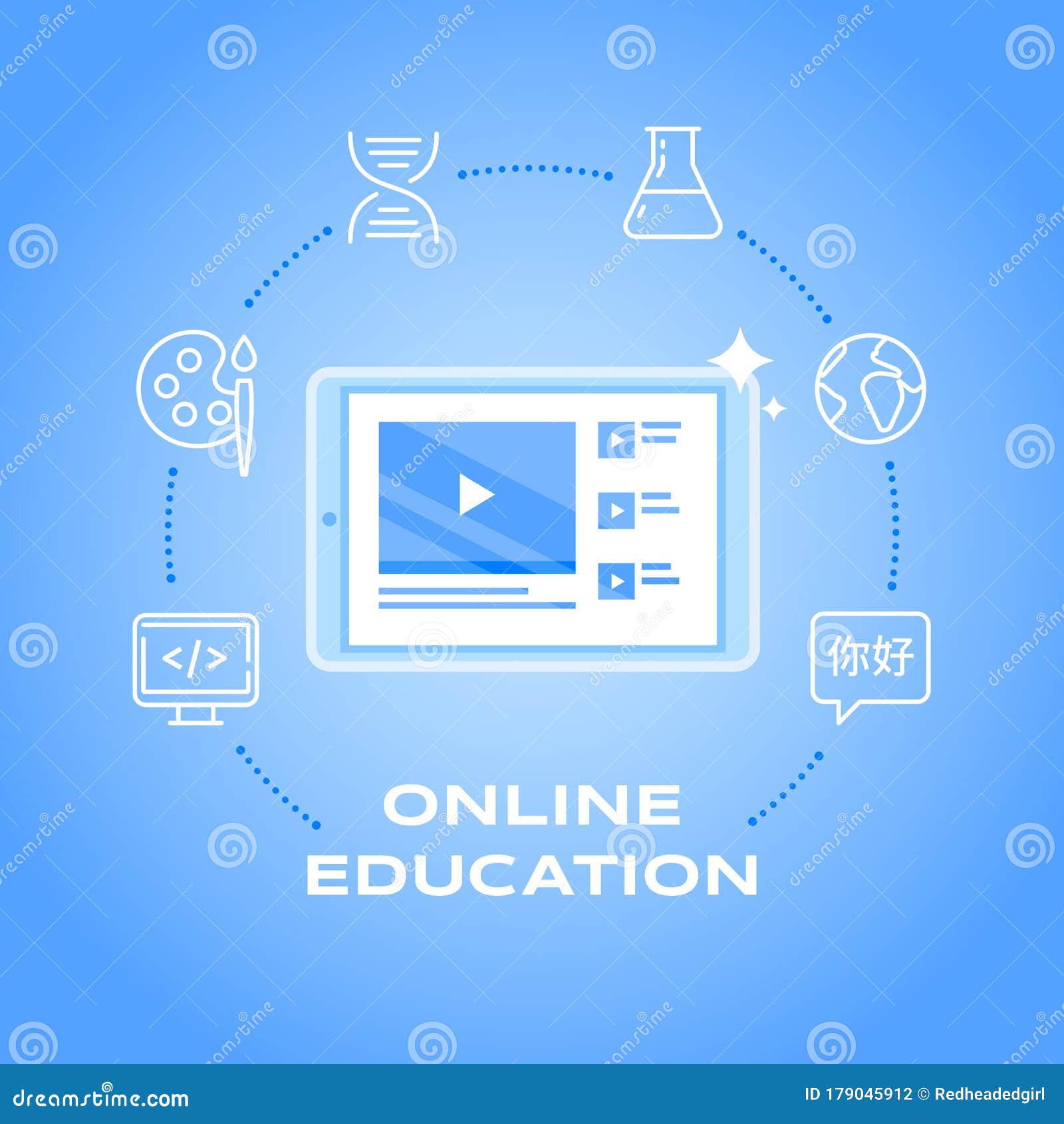 Internet Training Courses stock vector. Illustration of learning ...