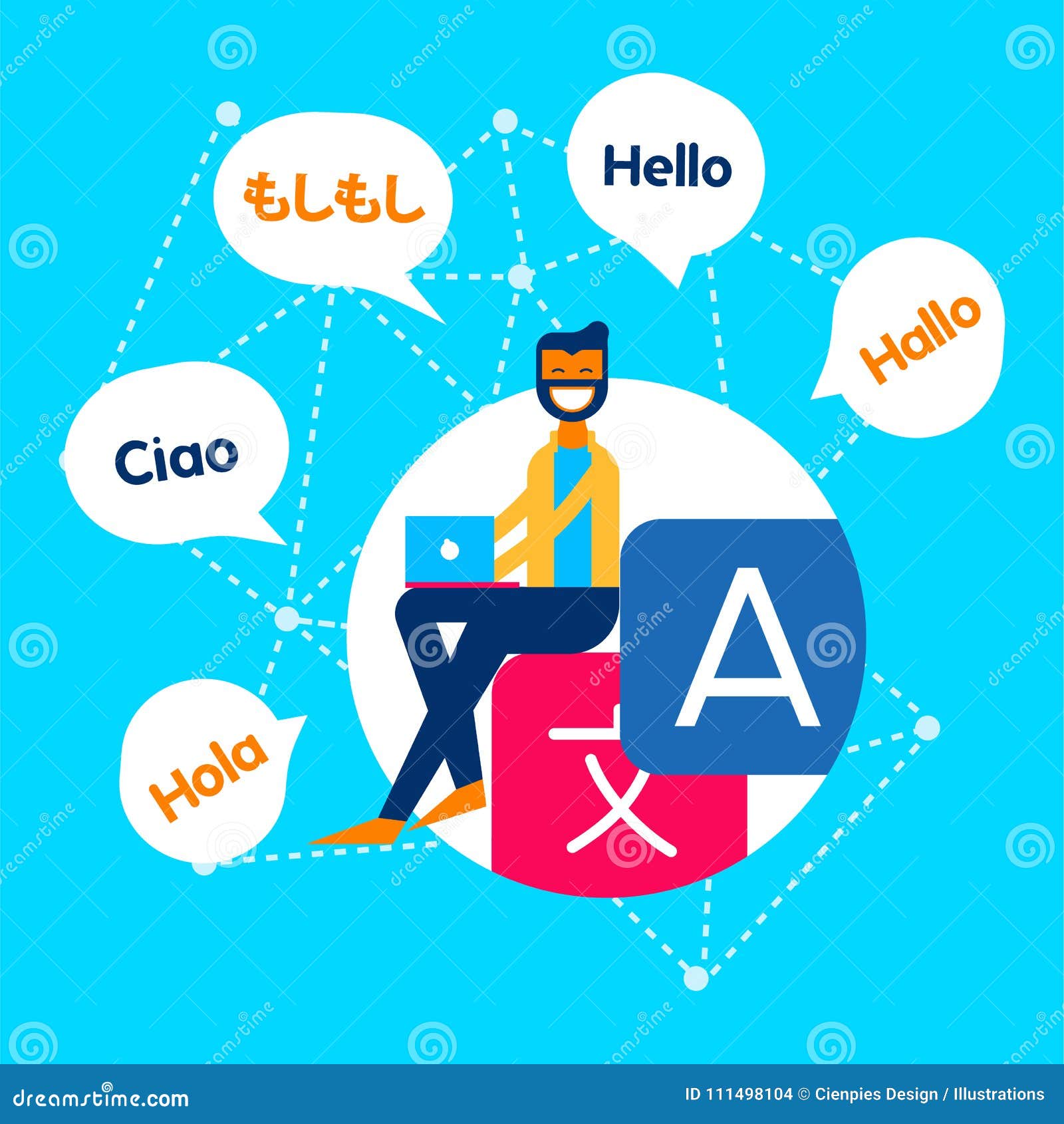 Internet Translation Communication Service Concept Stock Vector ...