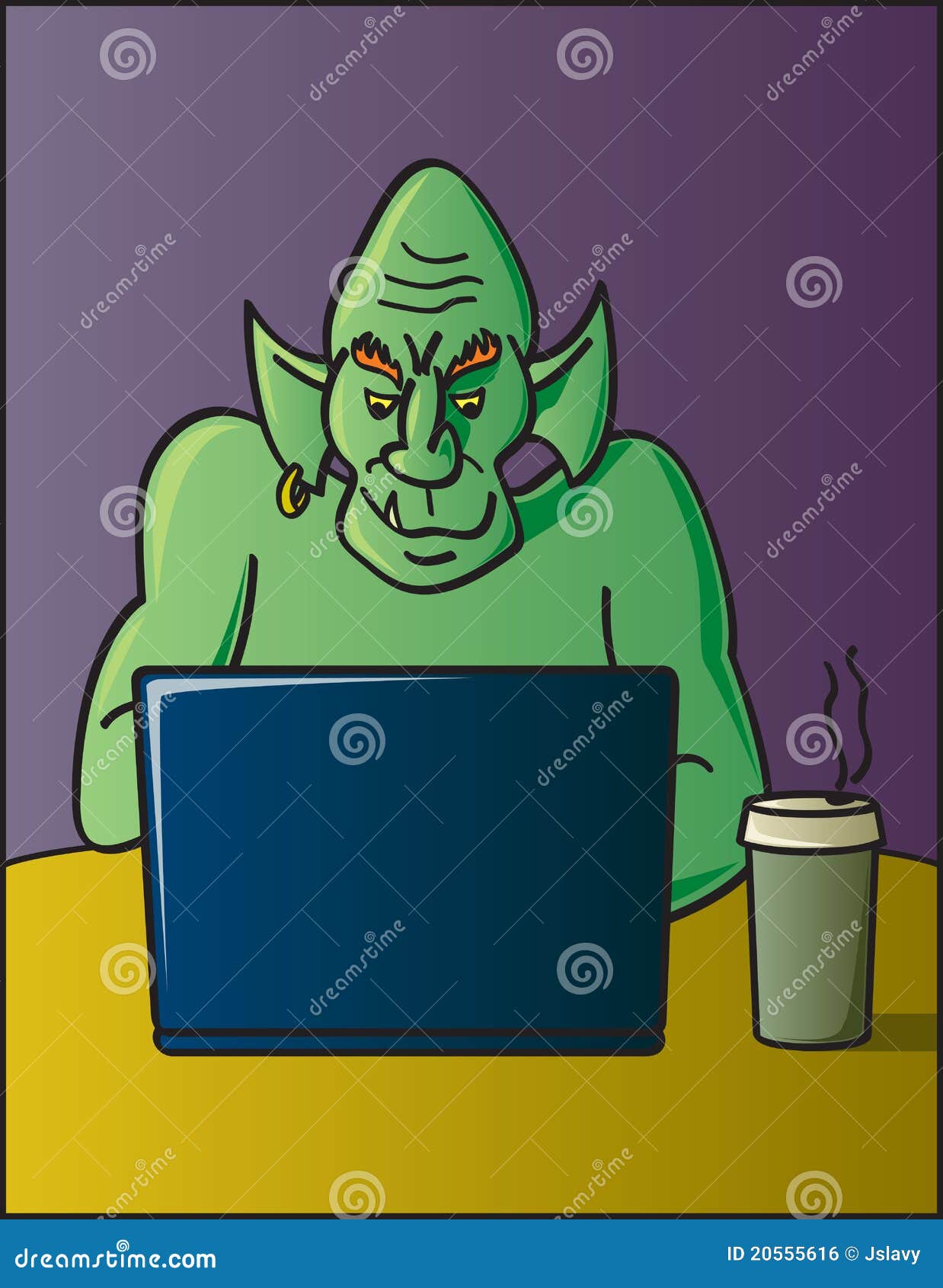 Internet Troll stock vector. Illustration of hate, comments - 20555616