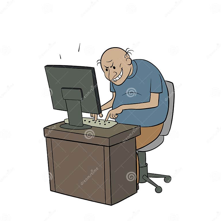 Internet troll stock vector. Illustration of computer - 42928316