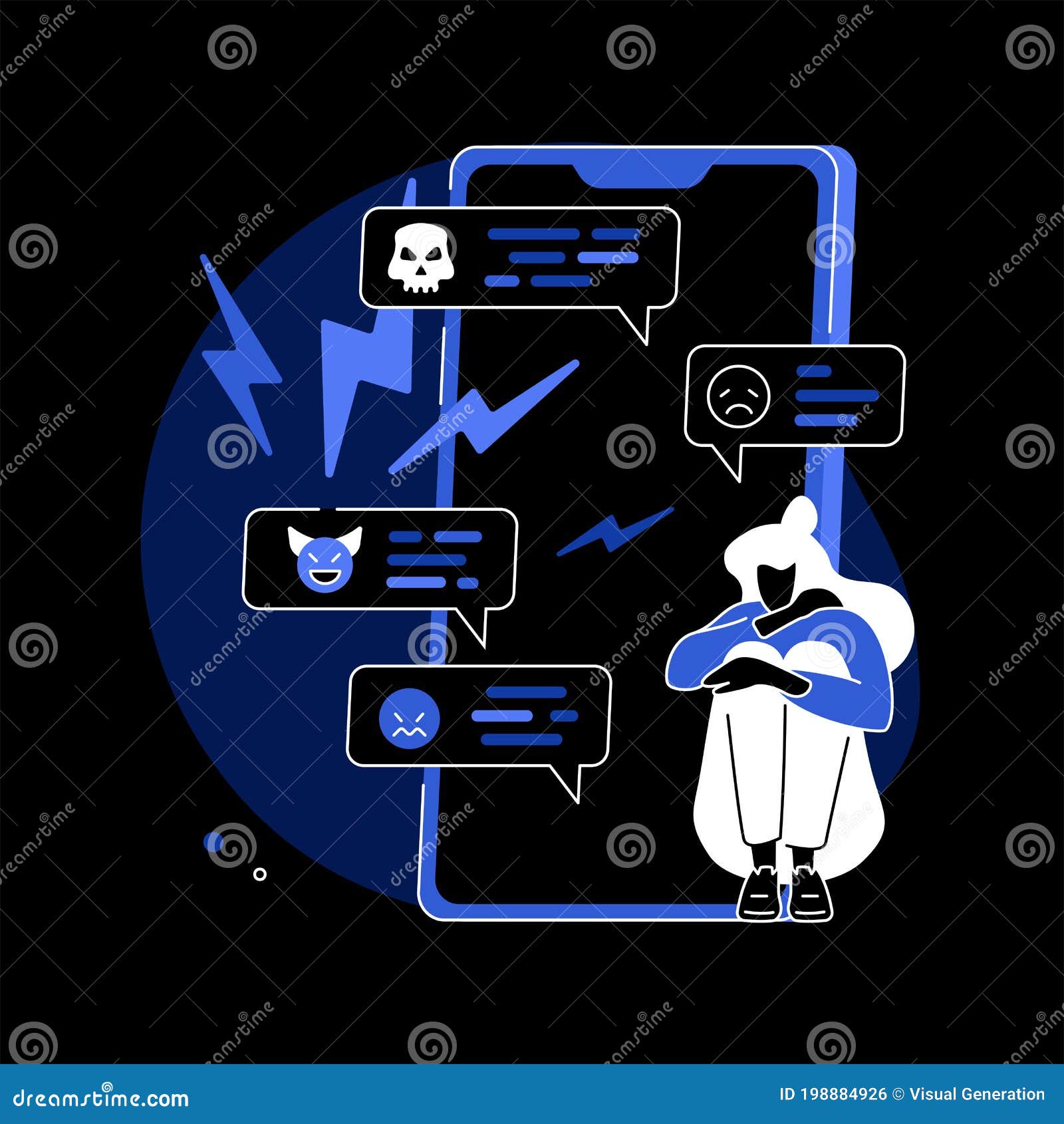 Internet Trolling Abstract Concept Vector Illustration. Stock Vector ...