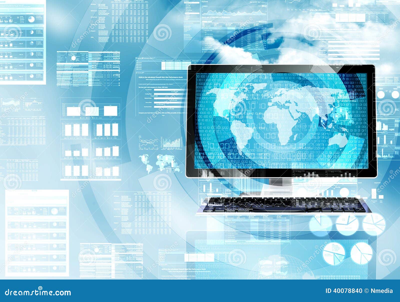 Internet Und Datenverarbeitung Stock Abbildung - Illustration von ...