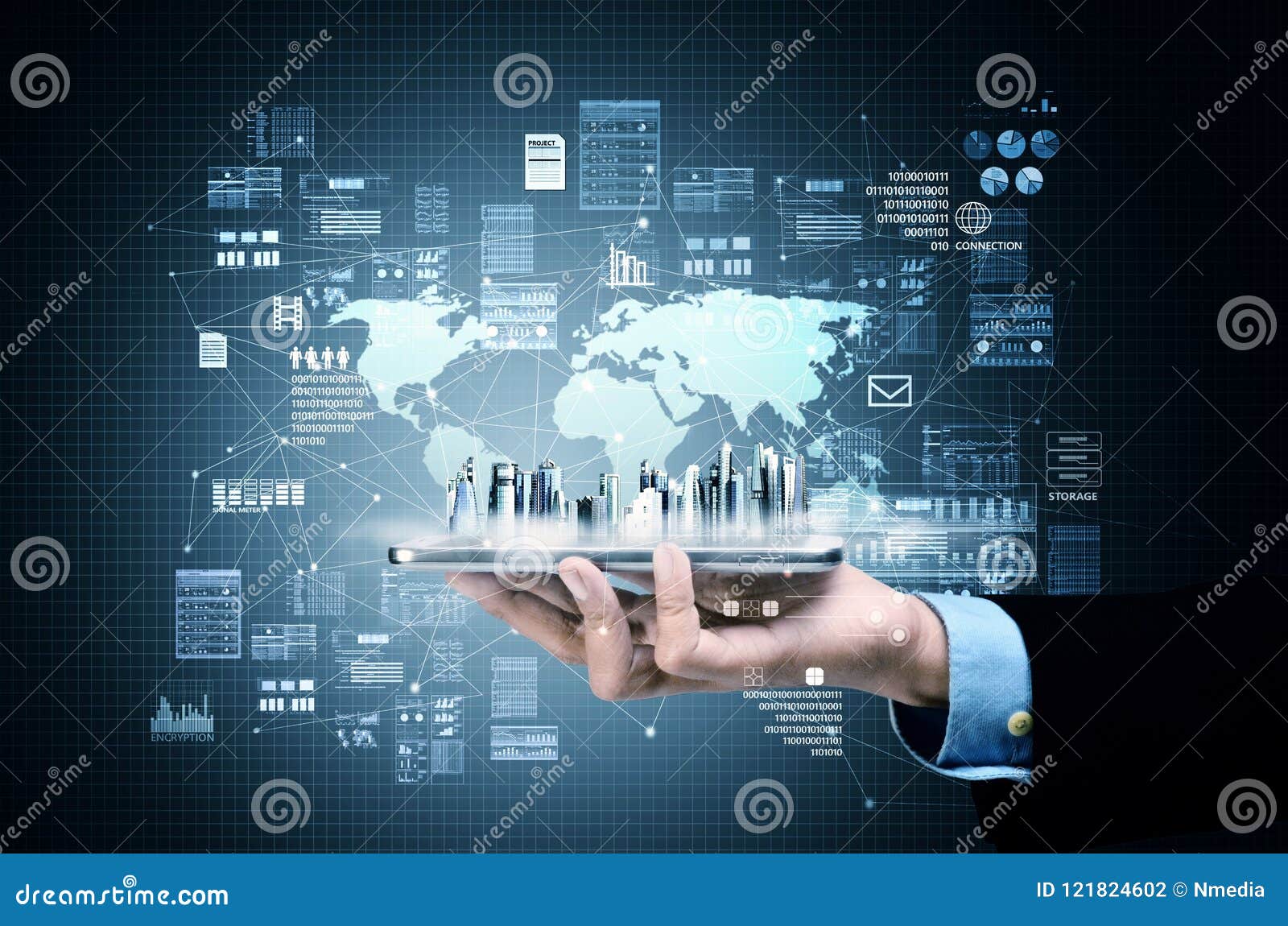 Internet- Und Informationstechnologiekonzept Stockfoto - Bild von ...