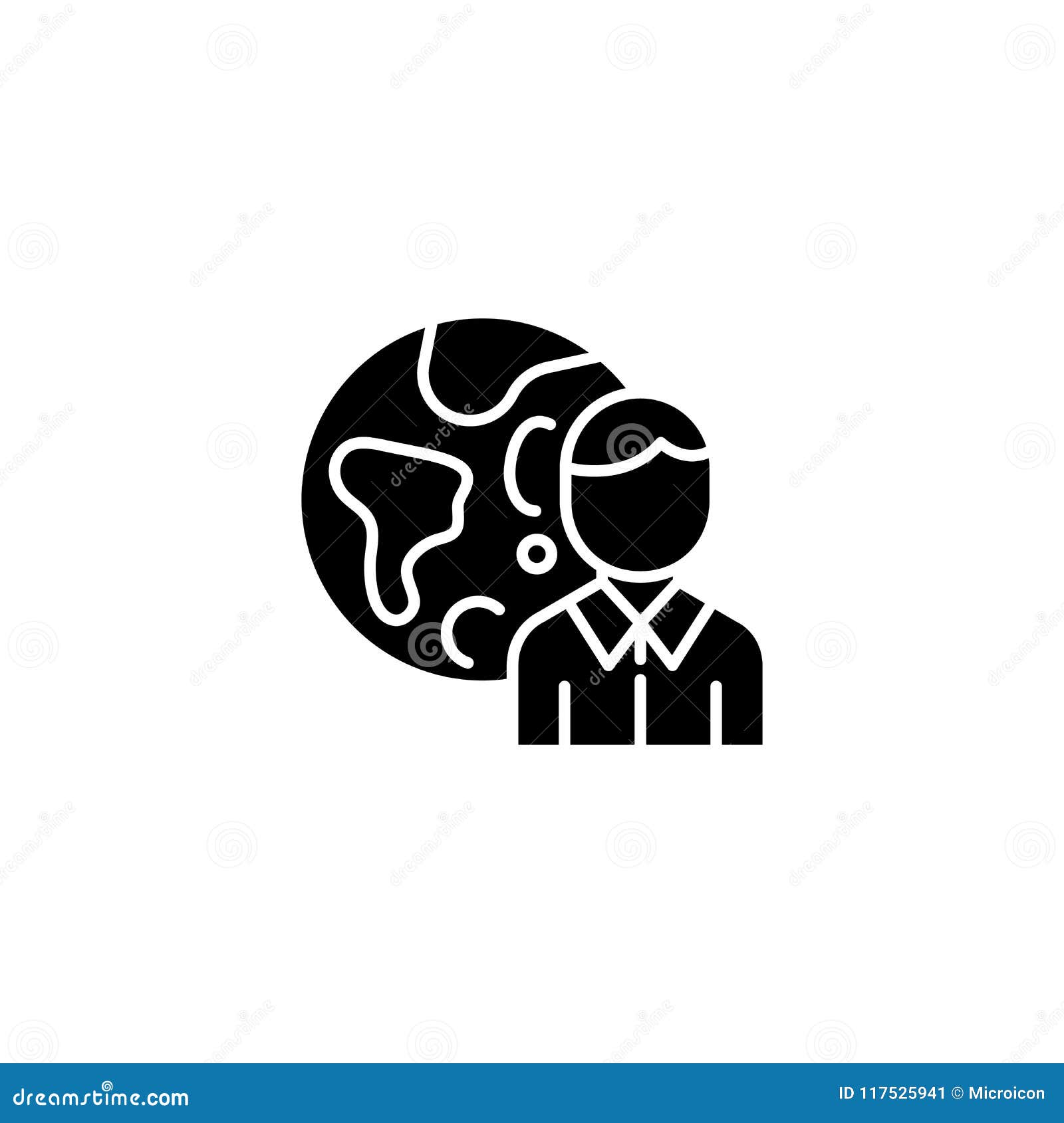 Internet User Black Icon Concept. Internet User Flat Vector Symbol ...
