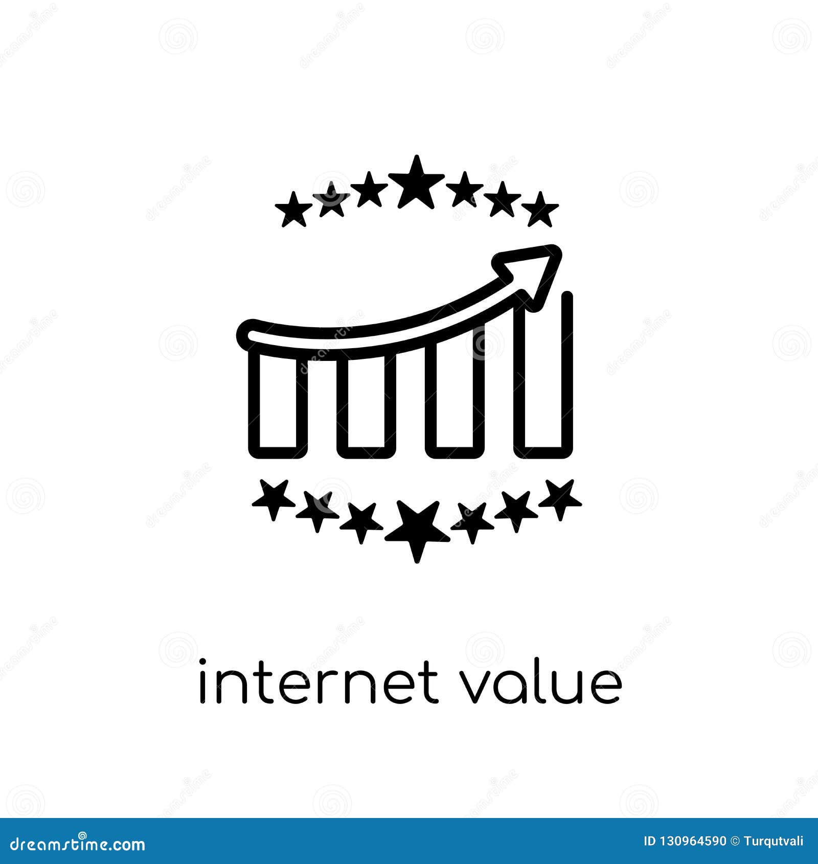 Internet Value Icon. Trendy Modern Flat Linear Vector Internet V Stock ...