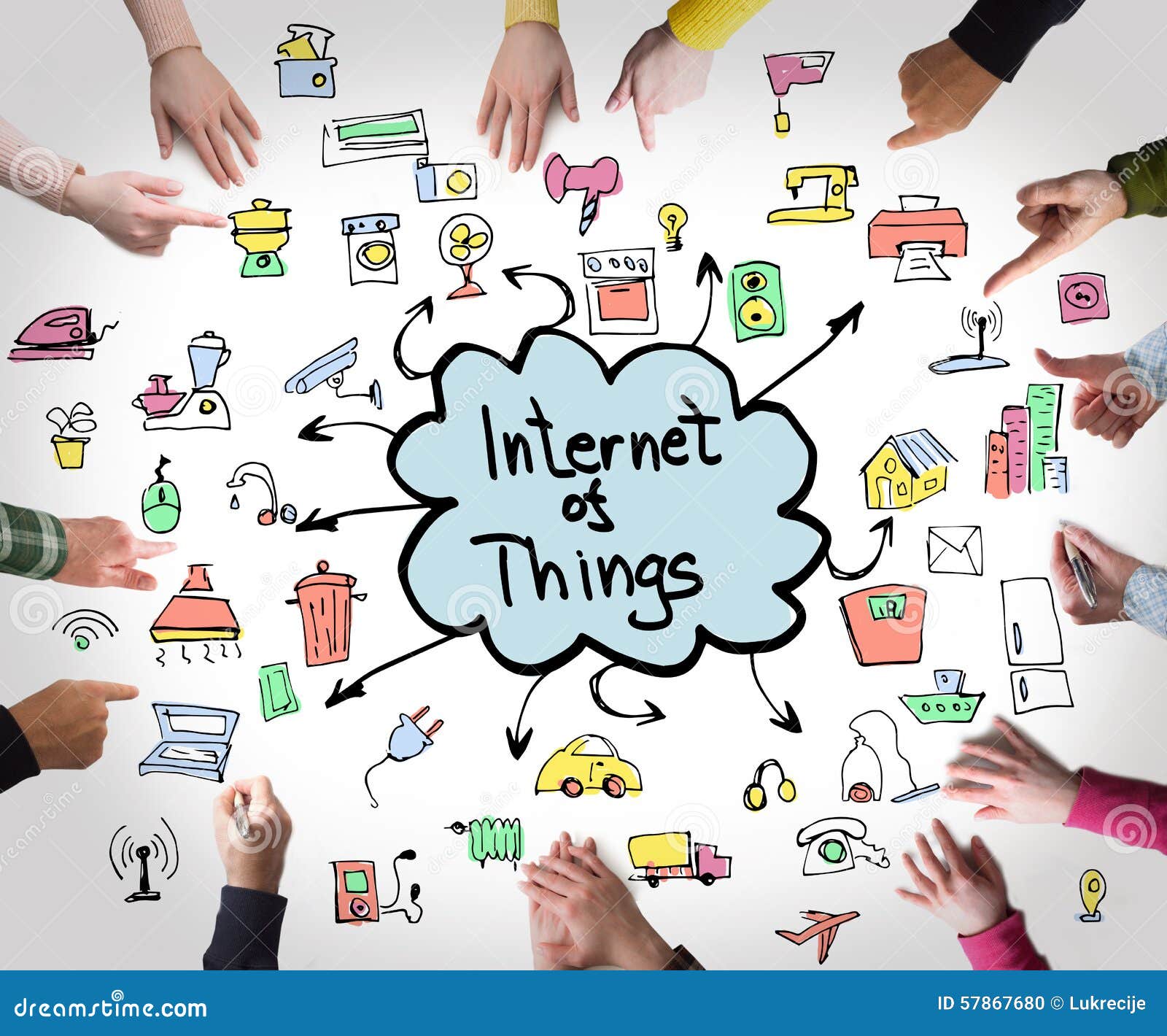 Internet Van Dingen, Bedrijfsconcept Stock Foto - Image of koelkast ...