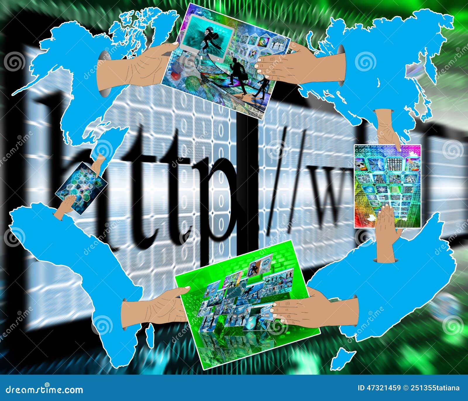 Internet Verringert Den Abstand Stock Abbildung - Illustration von ...